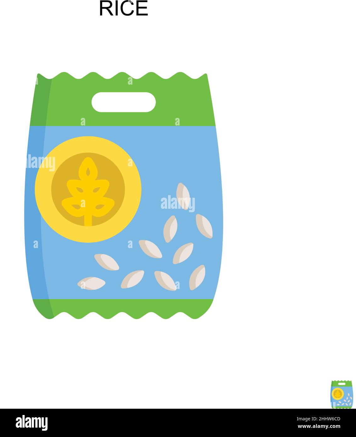 Rice Simple vector icon.Perfect color modern pictogram on editable ...
