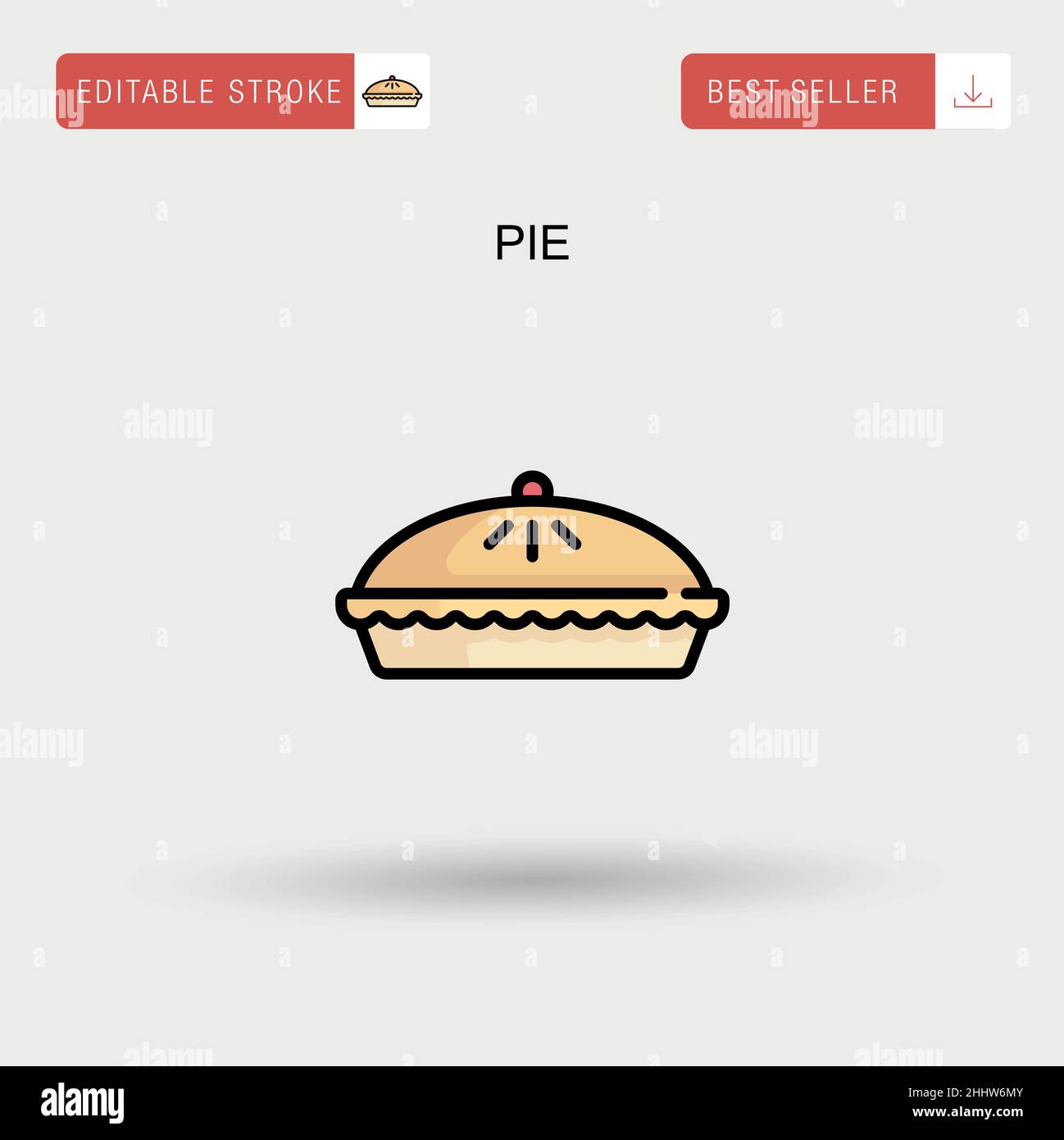 Pie Simple vector icon Stock Vector Image & Art - Alamy