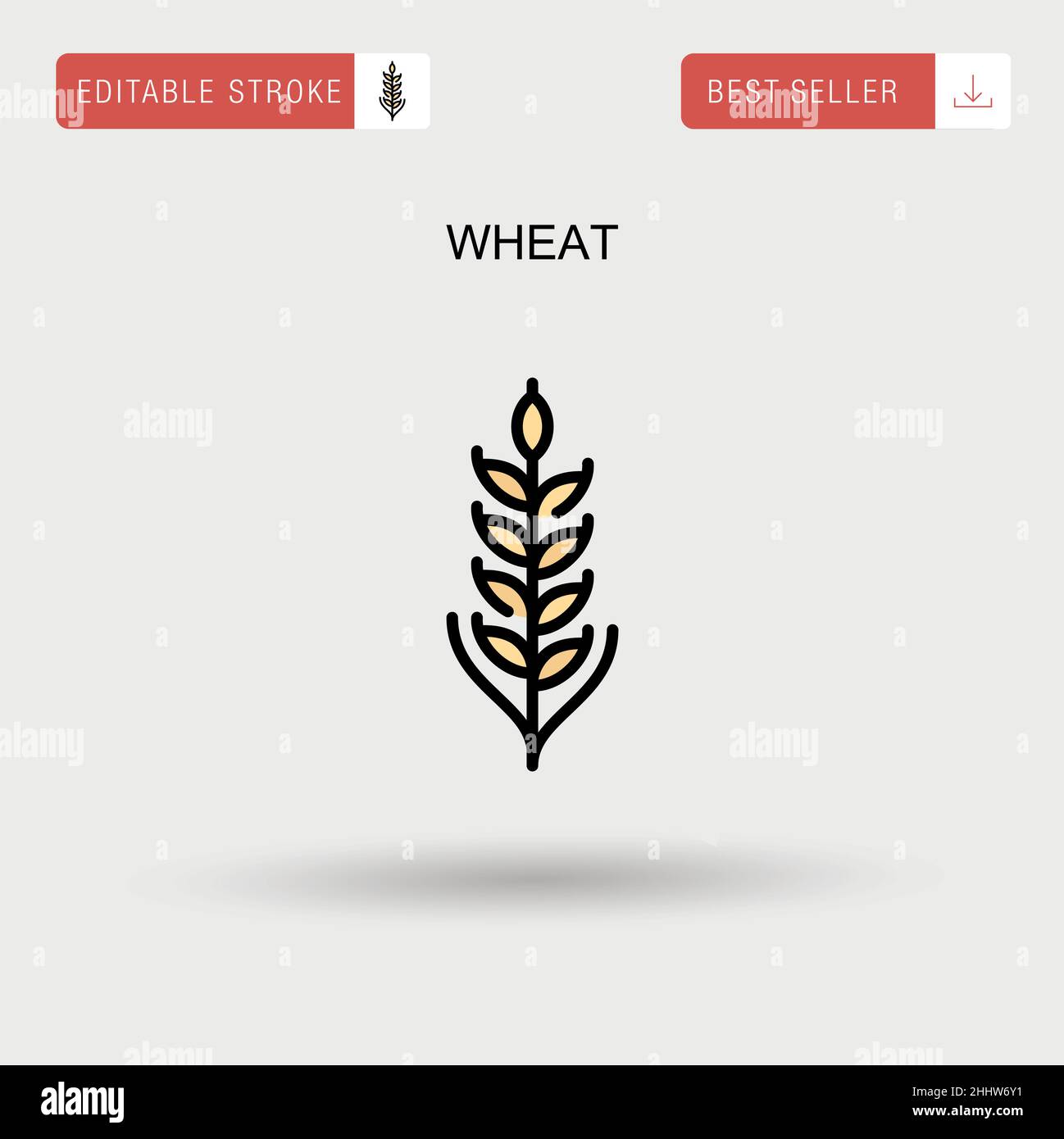 Wheat Simple vector icon Stock Vector Image & Art - Alamy