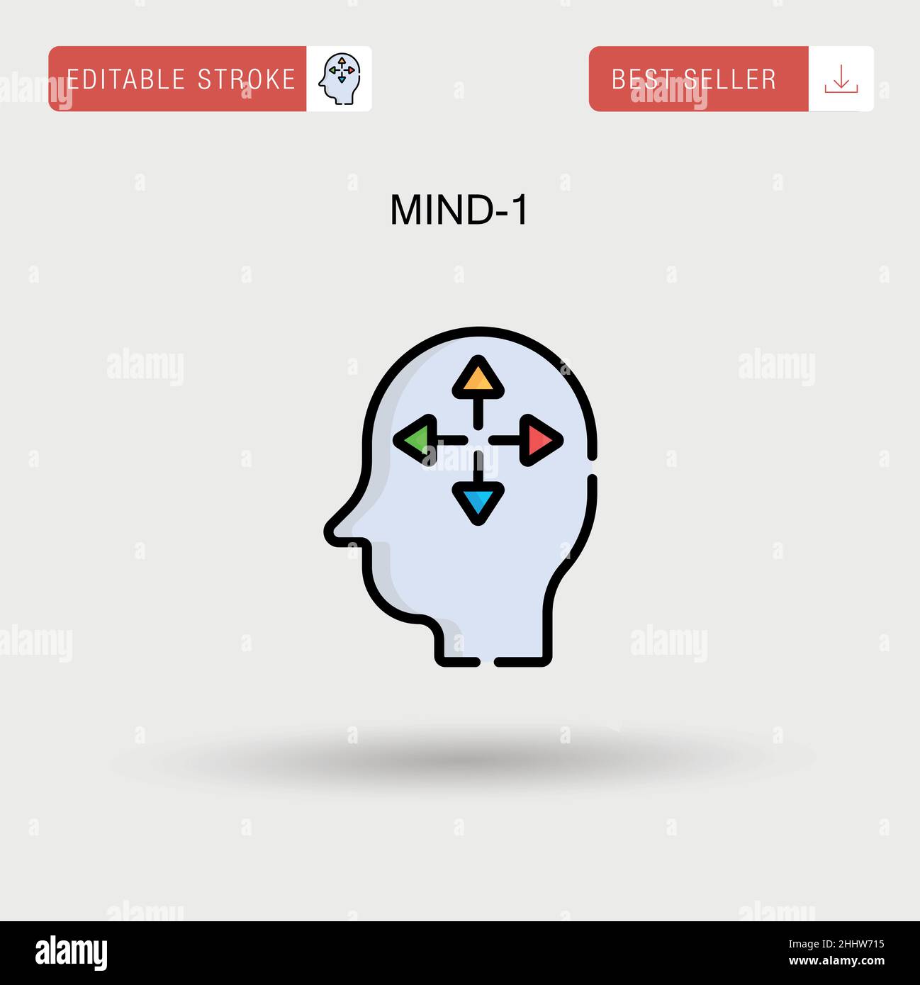 Brain vector icon simple Stock Vector Images - Alamy