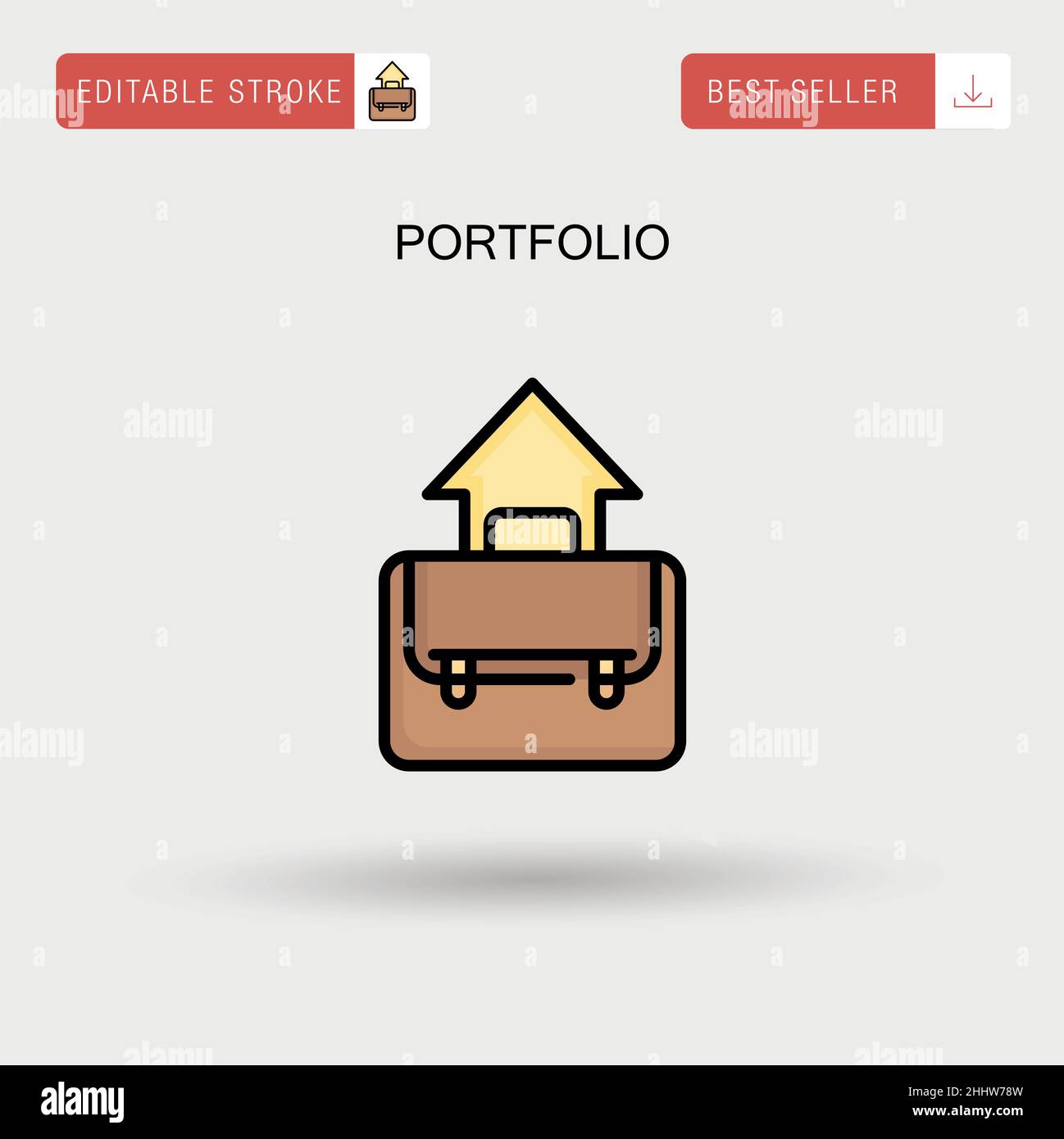 Portfolio Simple vector icon Stock Vector Image & Art - Alamy
