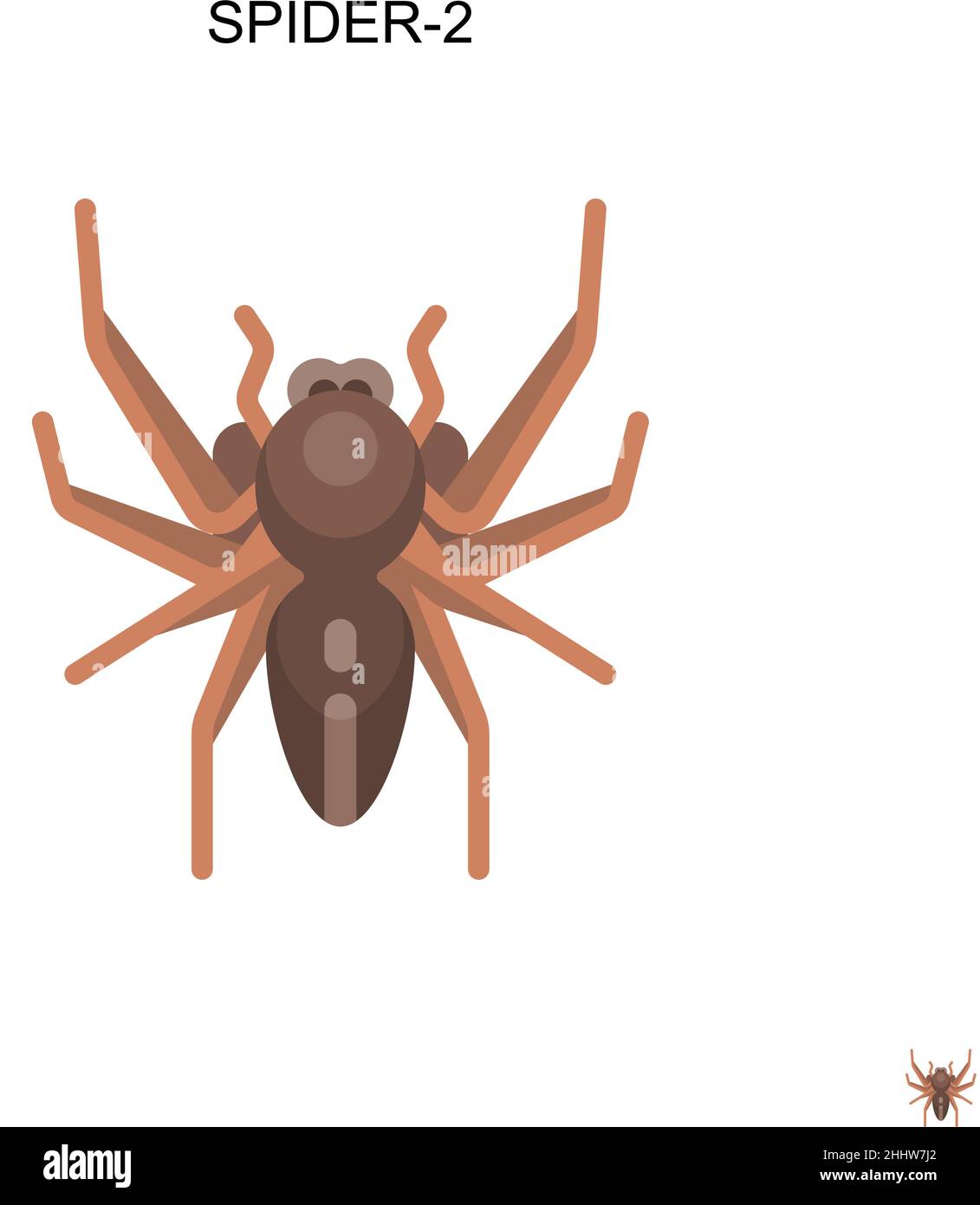 Spider-2 Simple vector icon.Perfect color modern pictogram on editable ...