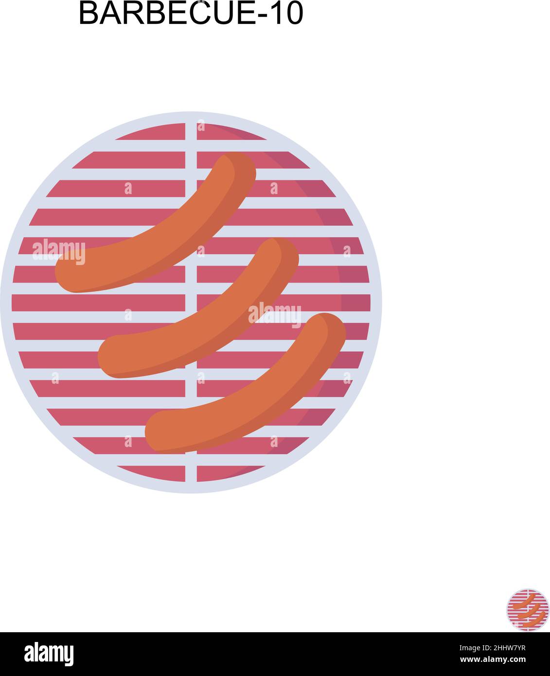 Barbecue-10 Simple vector icon.Perfect color modern pictogram on ...