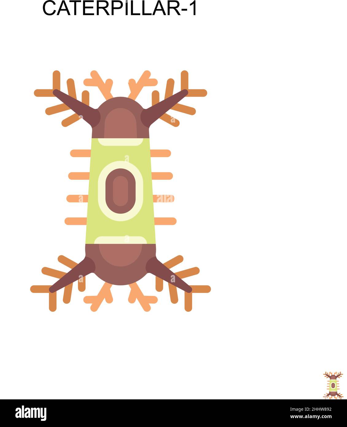 Caterpillar-1 Simple vector icon.Perfect color modern pictogram on ...