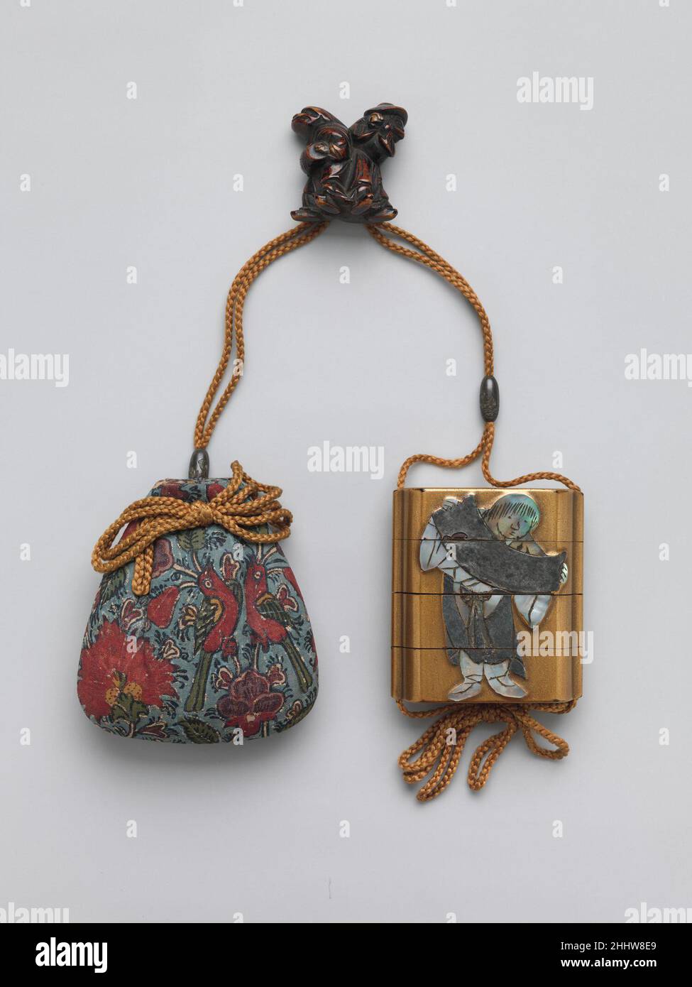 Inrō with Rinpa Style Kanzan and Jittoku first half of the 19th century ...