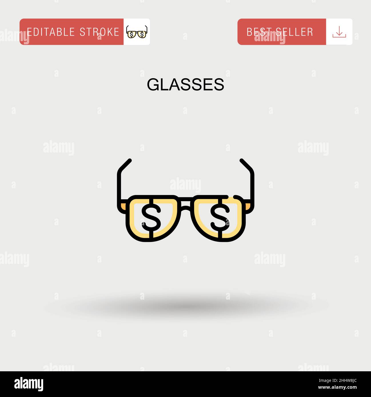 Glasses Simple vector icon Stock Vector Image & Art - Alamy