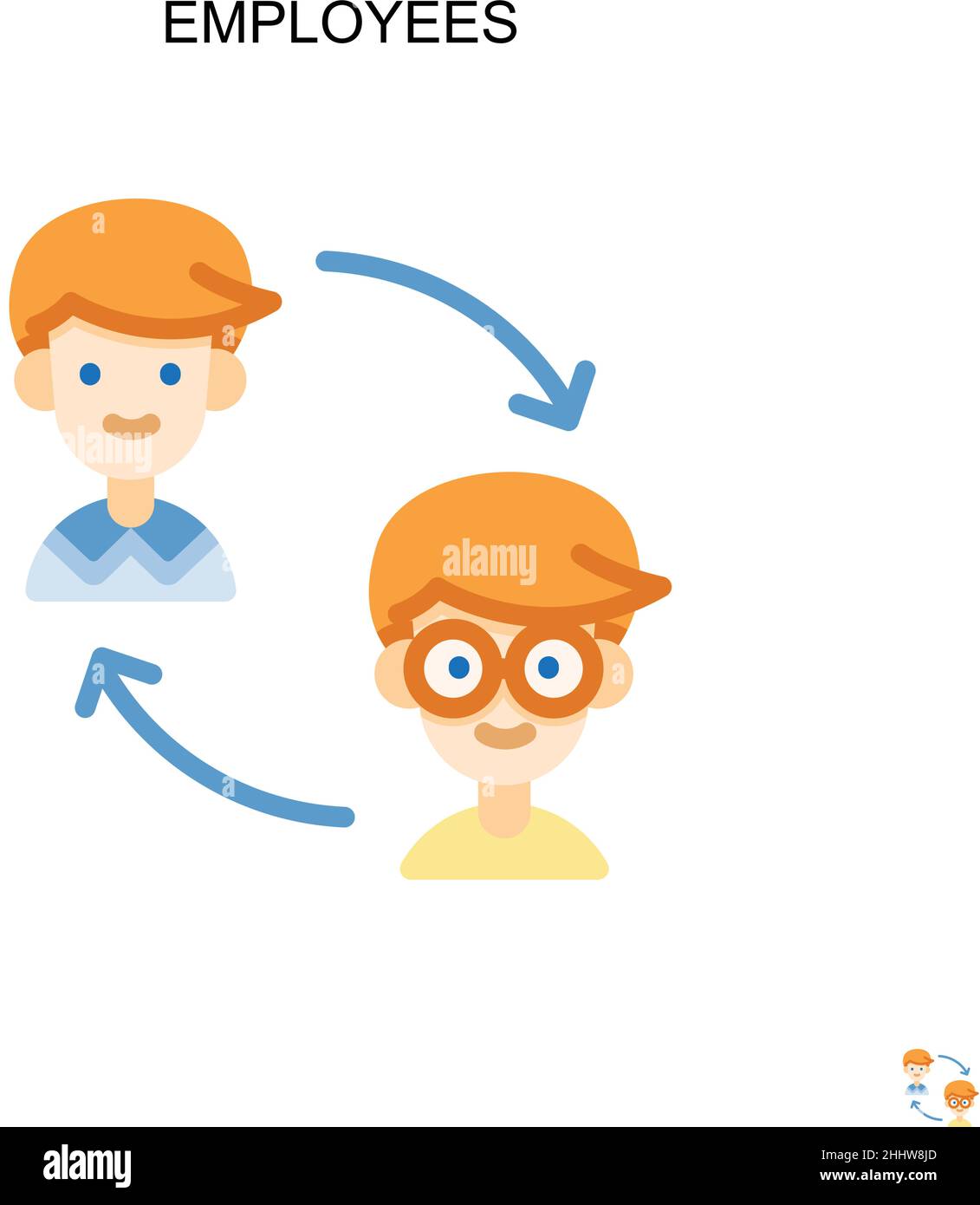 Employees Simple vector icon.Perfect color modern pictogram on editable ...