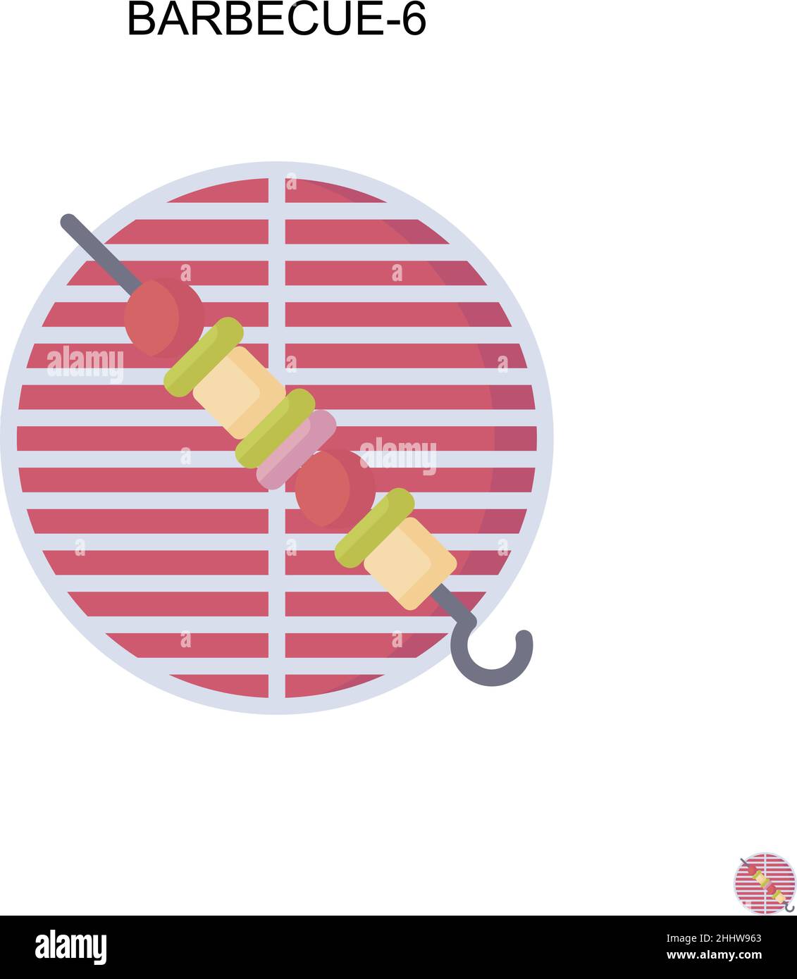 Barbecue-6 Simple vector icon.Perfect color modern pictogram on ...