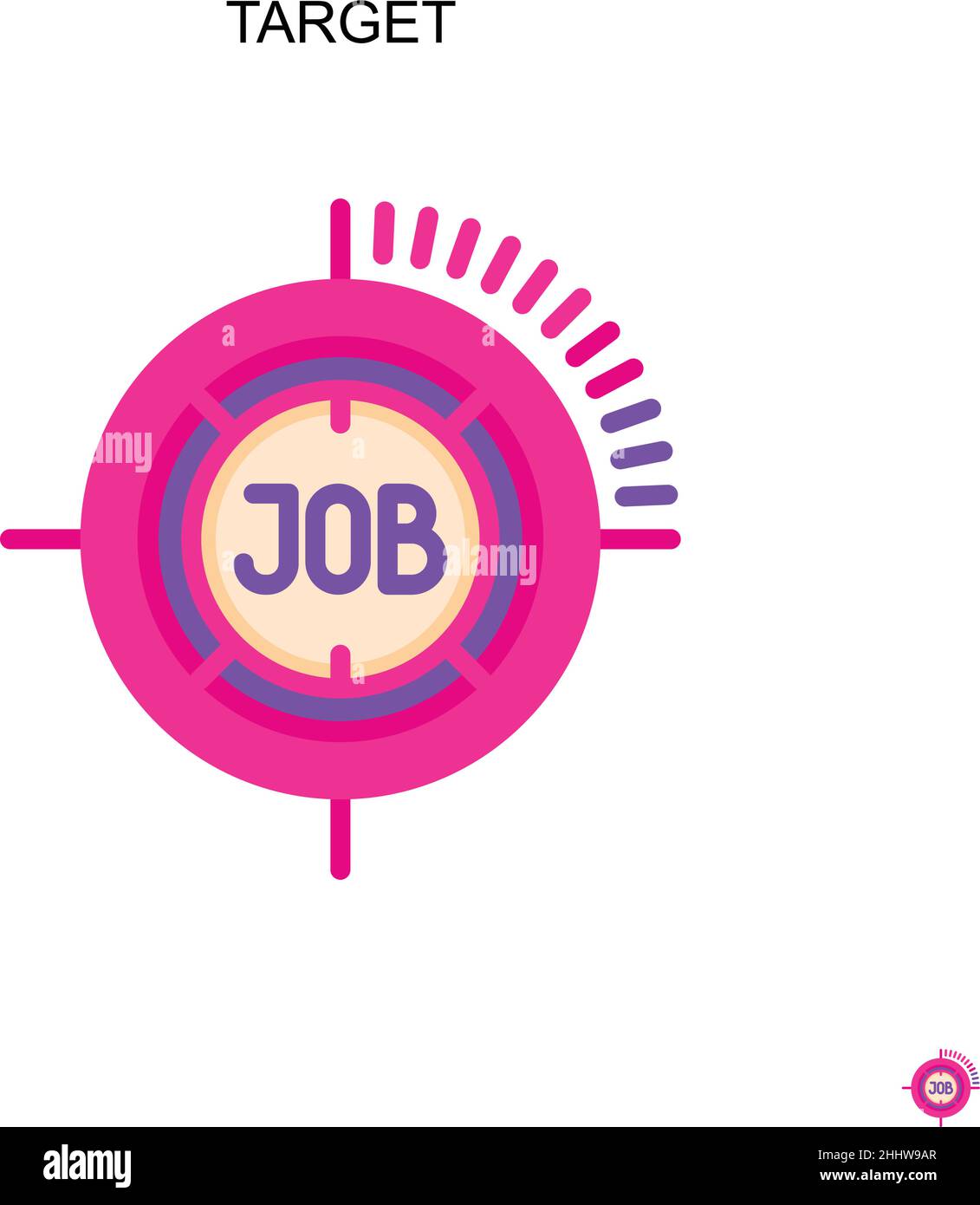 Target Simple vector icon.Perfect color modern pictogram on editable ...