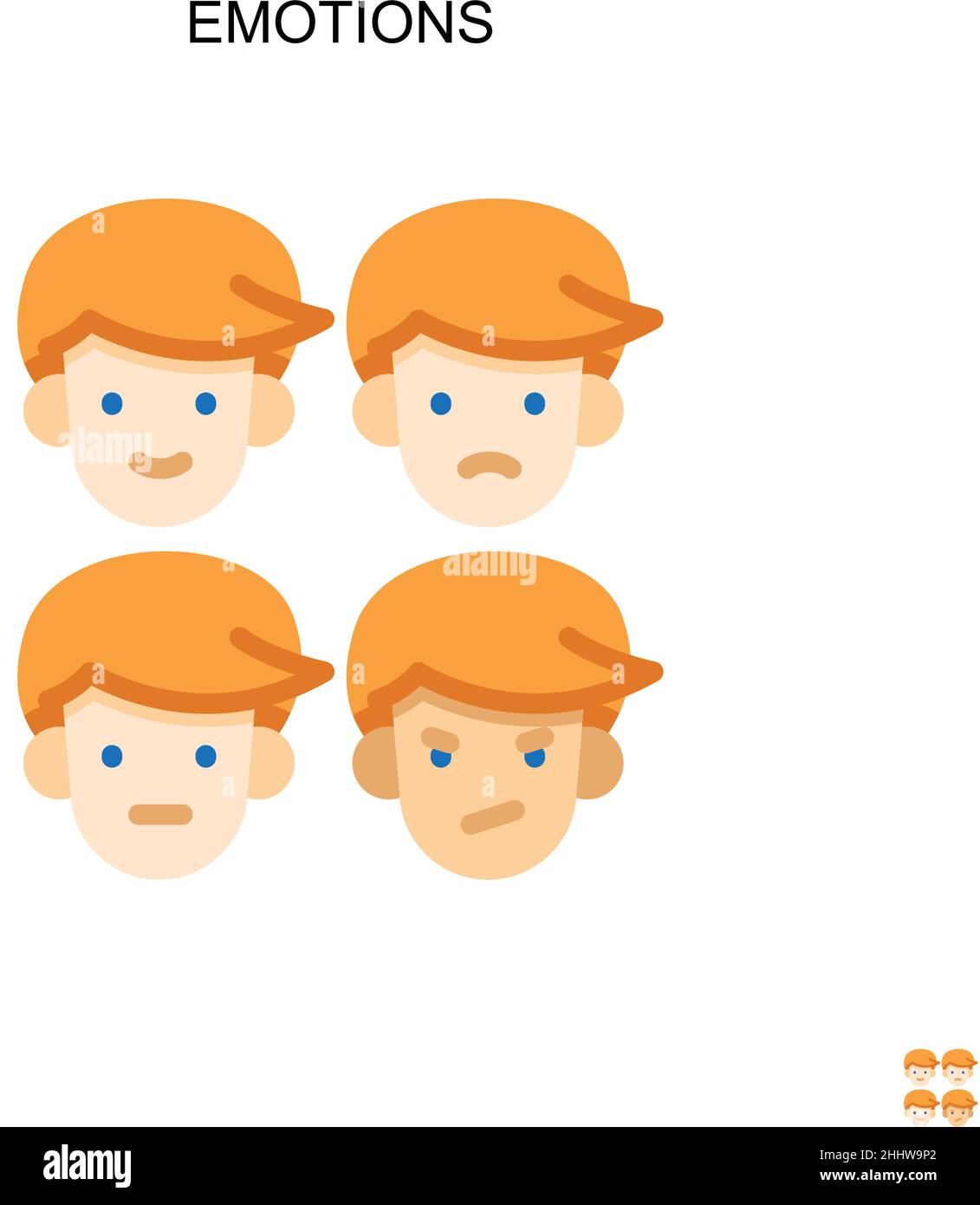 Emotions Simple vector icon.Perfect color modern pictogram on editable ...