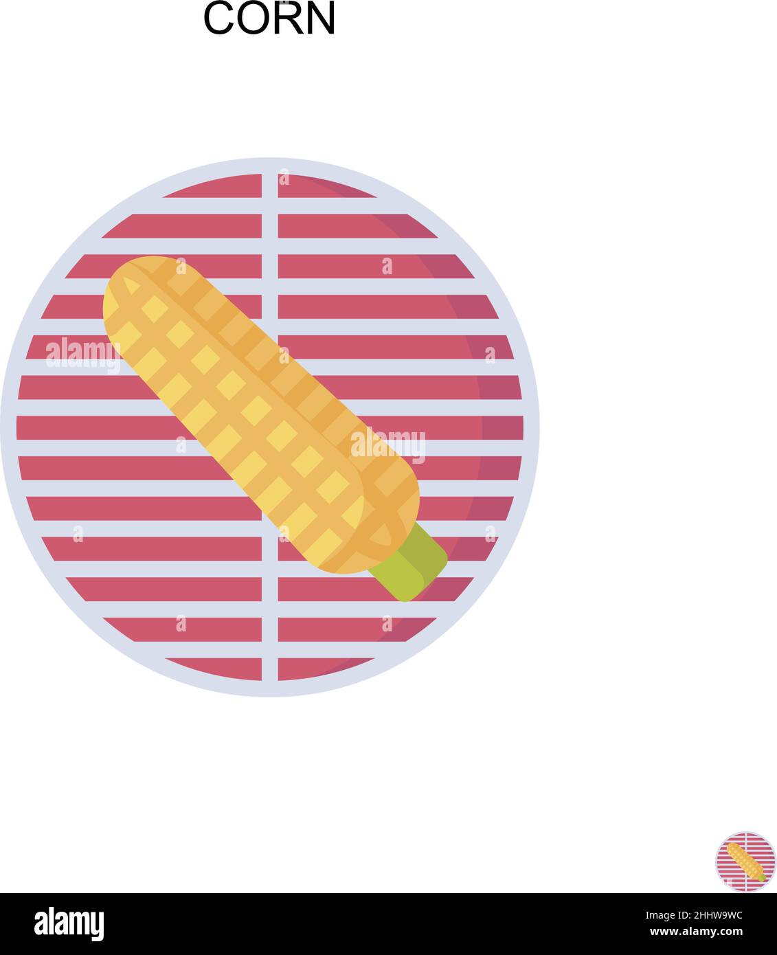 Corn Simple vector icon.Perfect color modern pictogram on editable ...