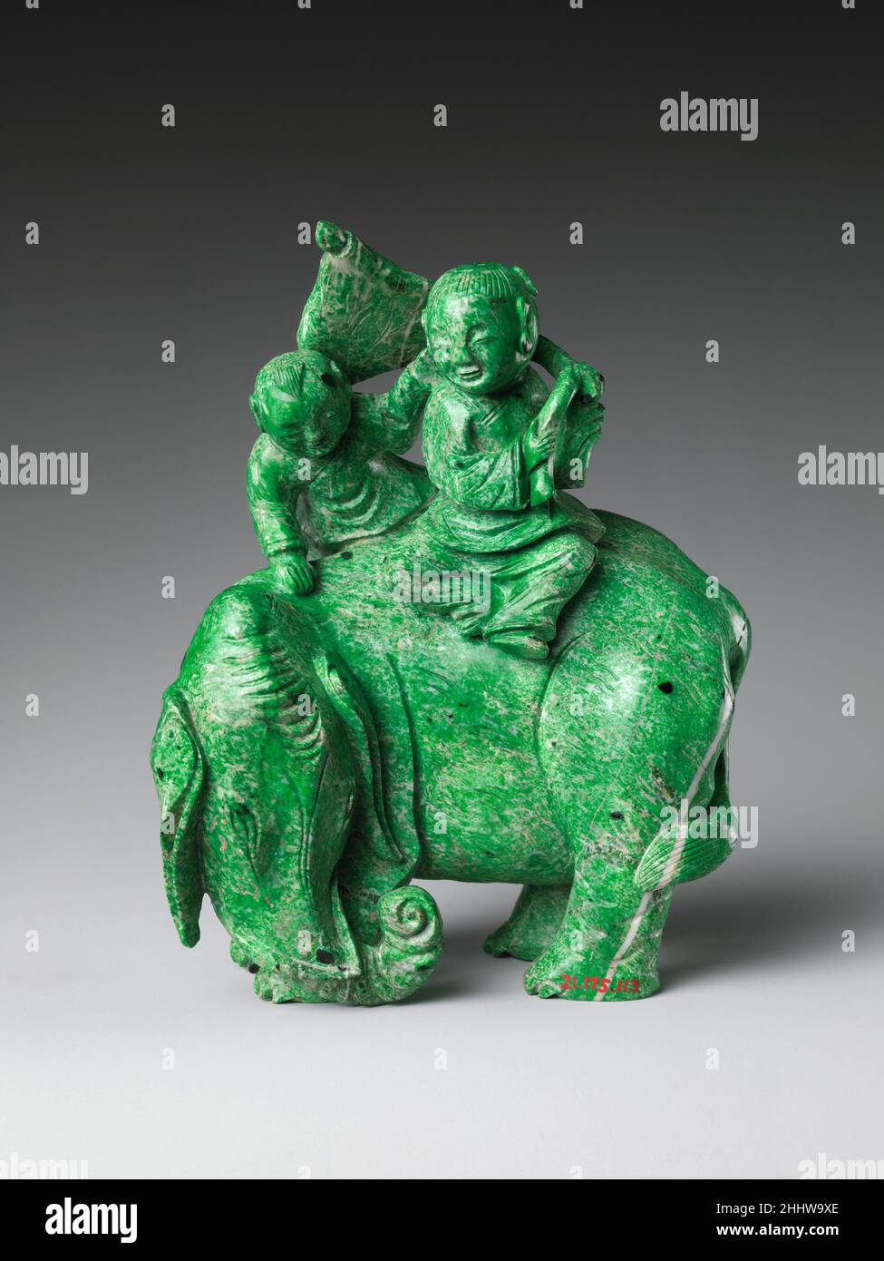 Elephant and two boys 19th century China. Elephant and two boys 43285 ...