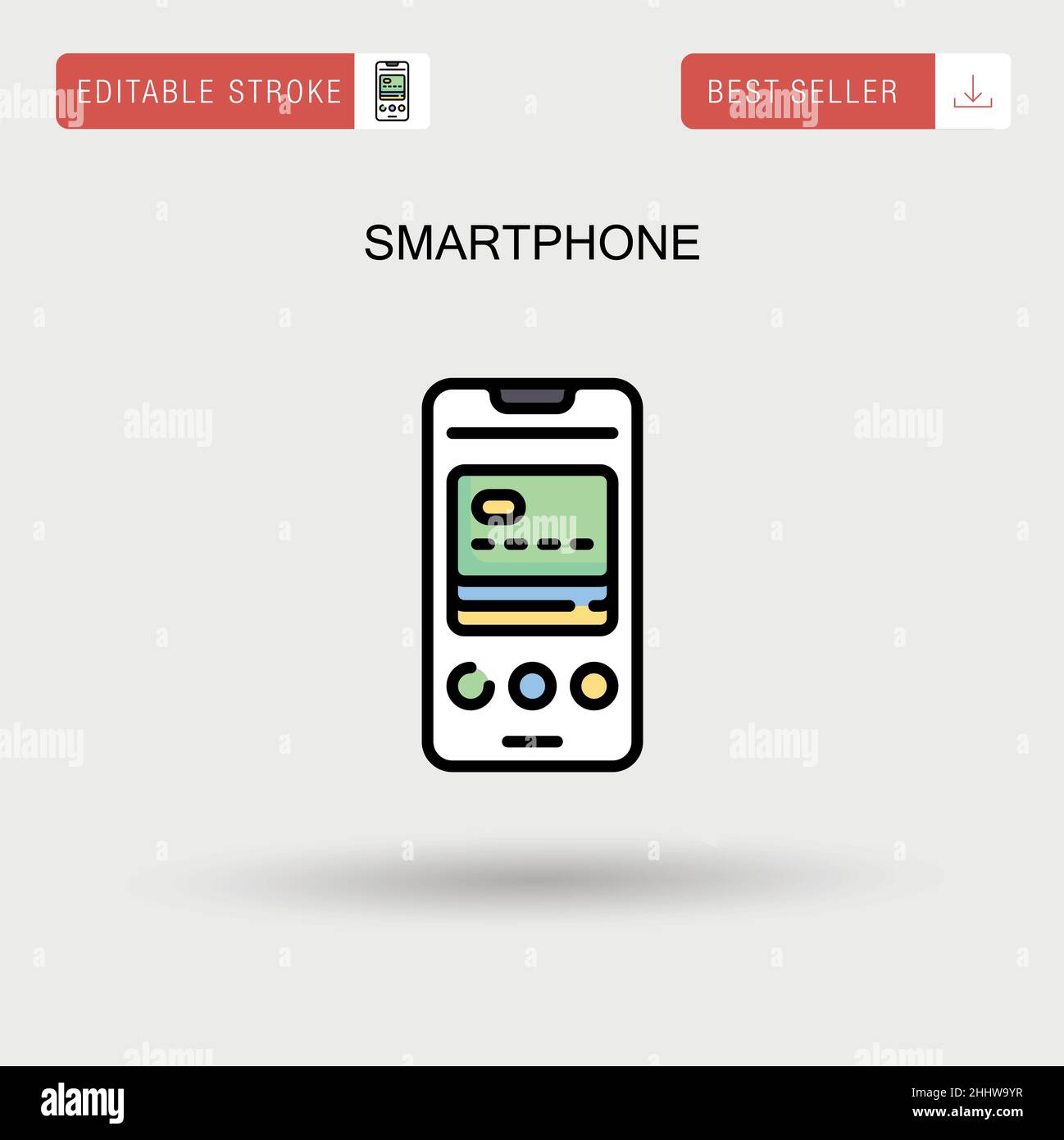 Smartphone Simple vector icon Stock Vector Image & Art - Alamy