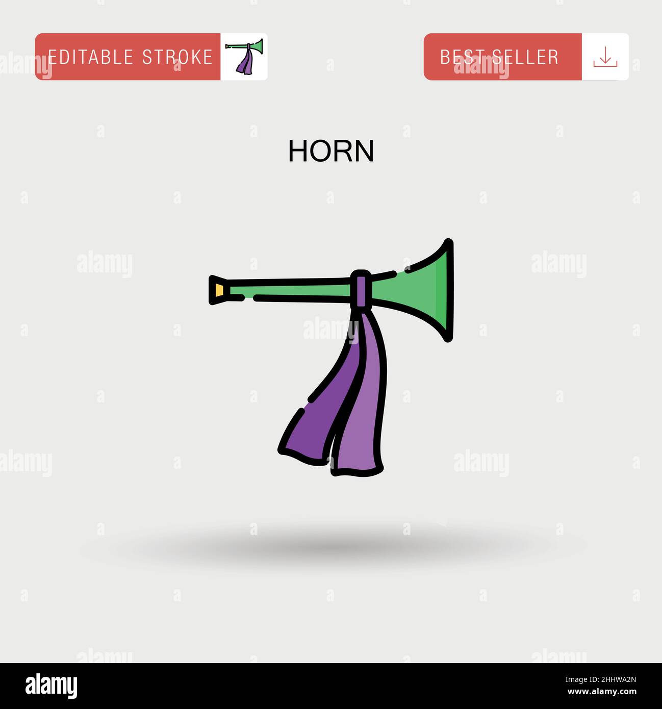 Horn Simple vector icon Stock Vector Image & Art - Alamy