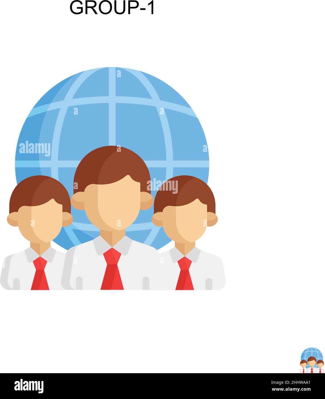 Group-1 Simple vector icon.Perfect color modern pictogram on editable ...