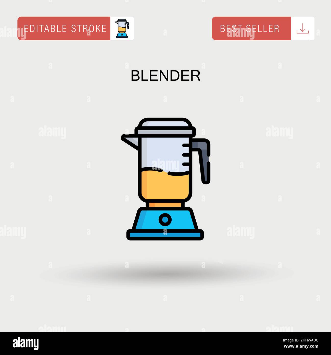 Hand blender icon white background Stock Vector Images - Alamy