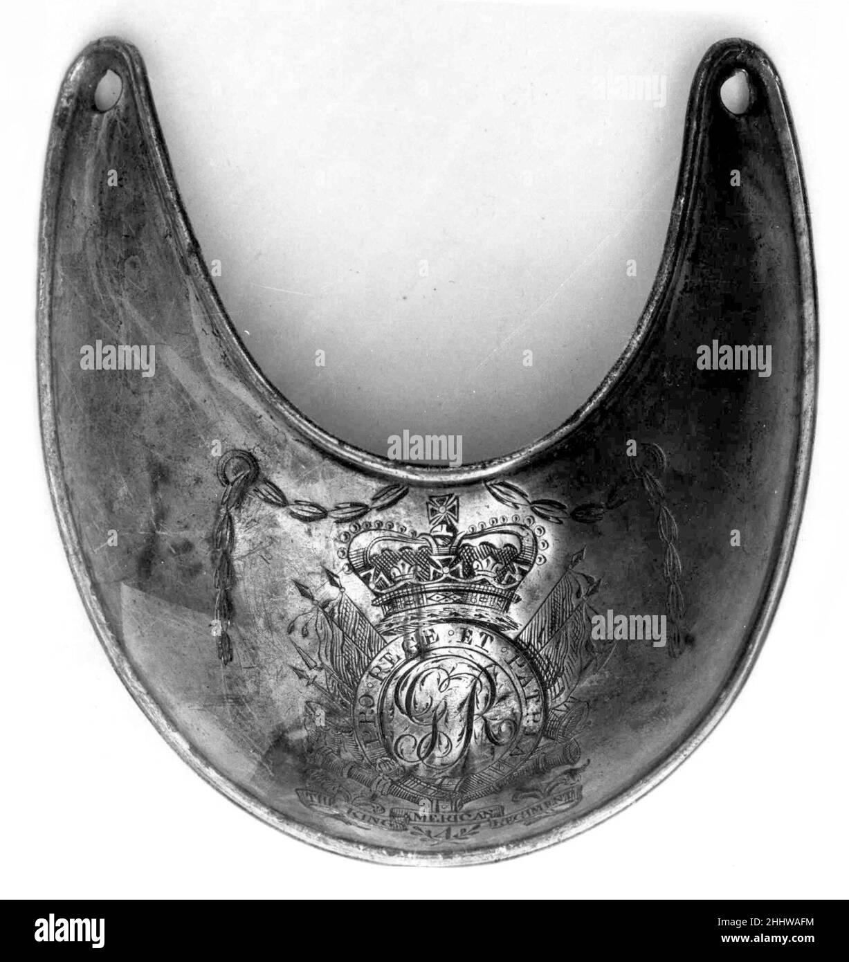 Gorget of an Officer of the King's American Regiment 1781 Anglo ...
