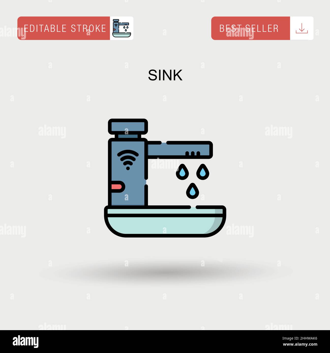 Sink Simple vector icon Stock Vector Image & Art - Alamy