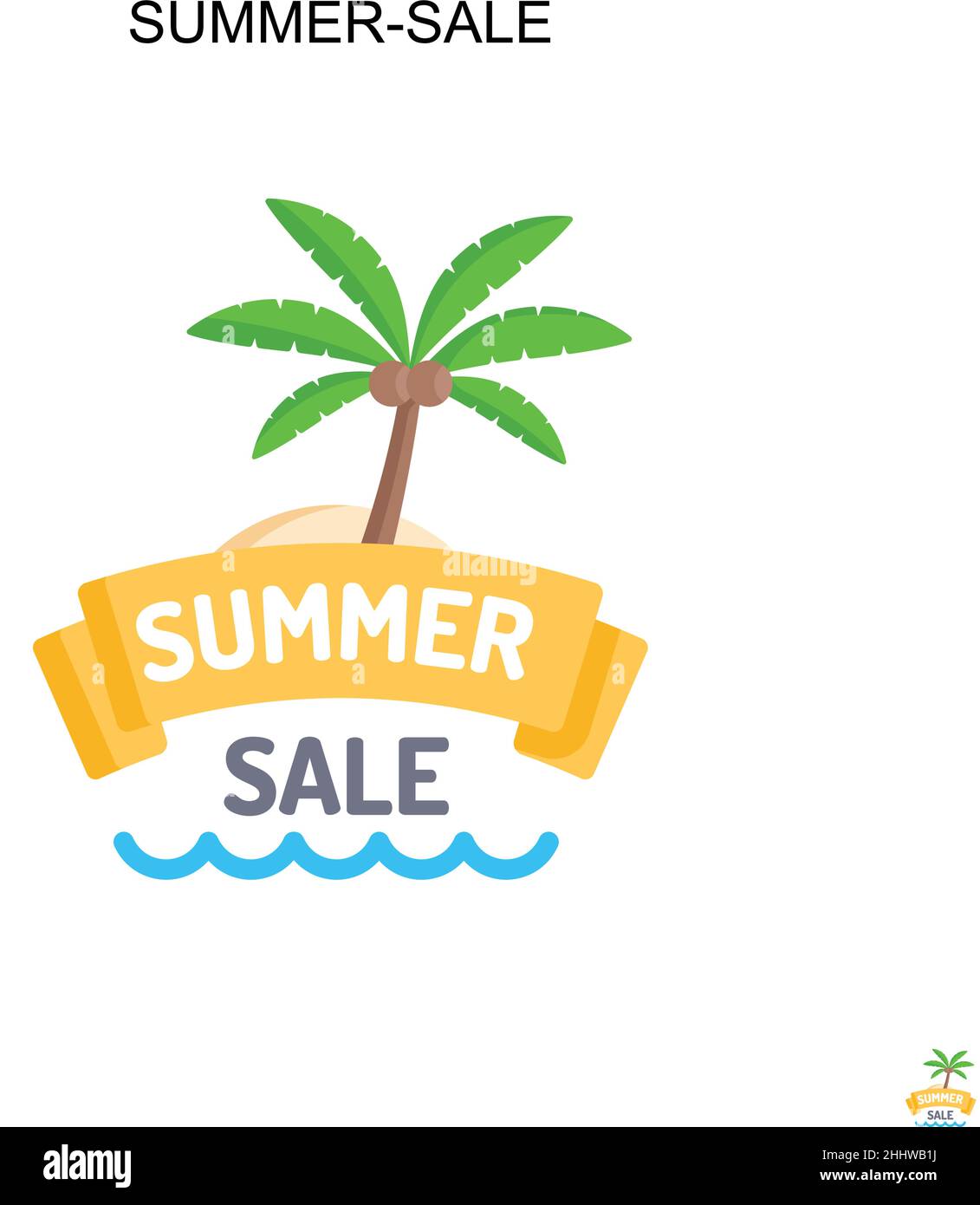 Summer-sale Simple vector icon.Perfect color modern pictogram on ...