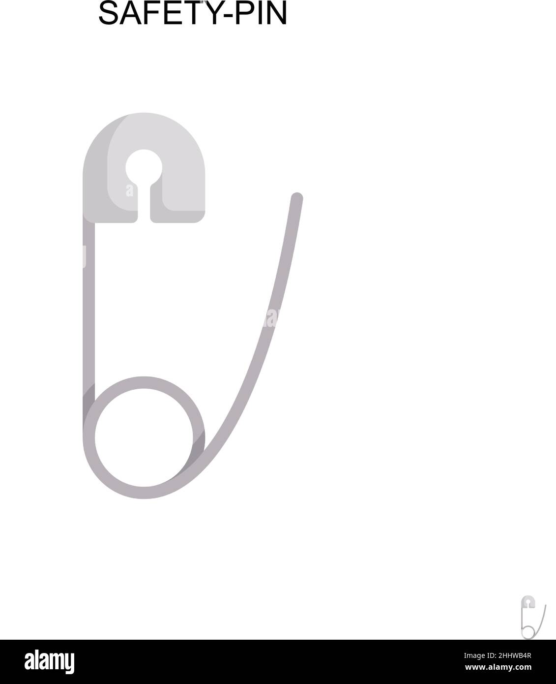 Safety-pin Simple vector icon.Perfect color modern pictogram on ...