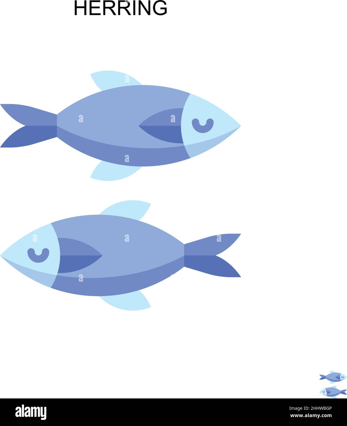 Herring Simple vector icon. Illustration symbol design template for web ...