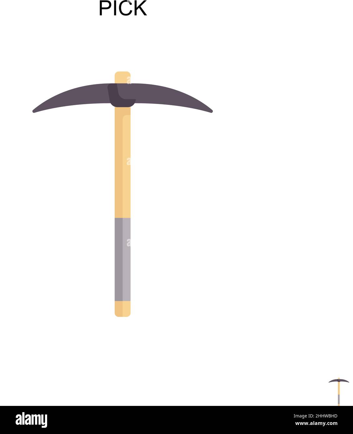 Pick Simple vector icon. Illustration symbol design template for web ... Pick Simple vector icon. Illustration symbol design template for web ...
