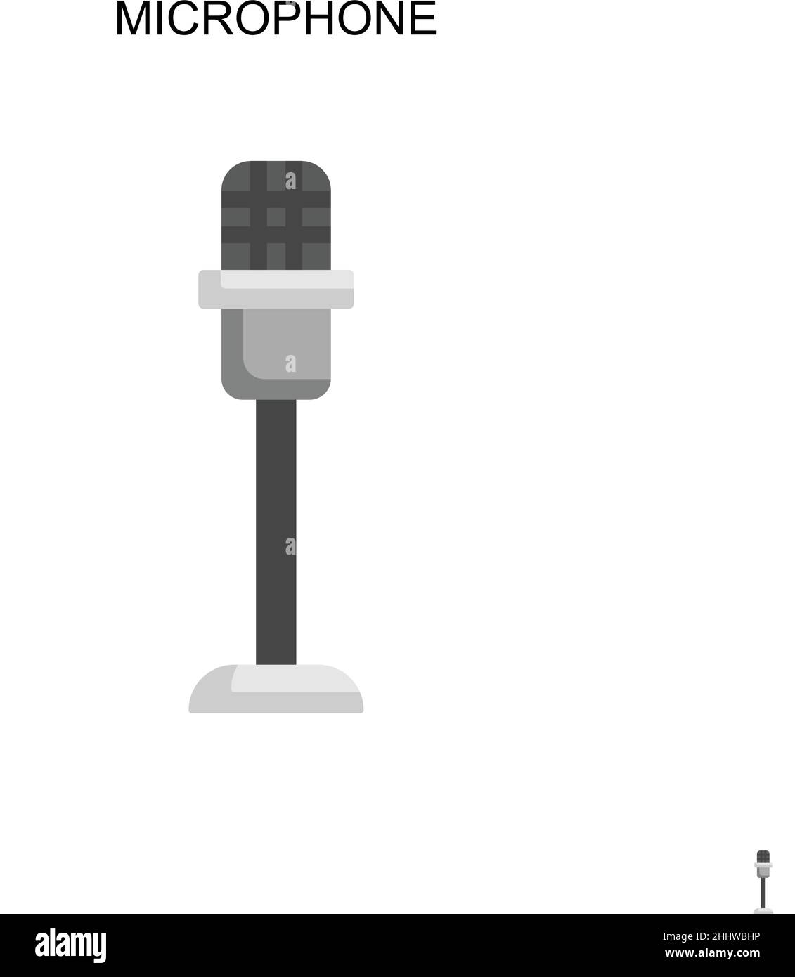 Microphone Simple vector icon. Illustration symbol design template for ...