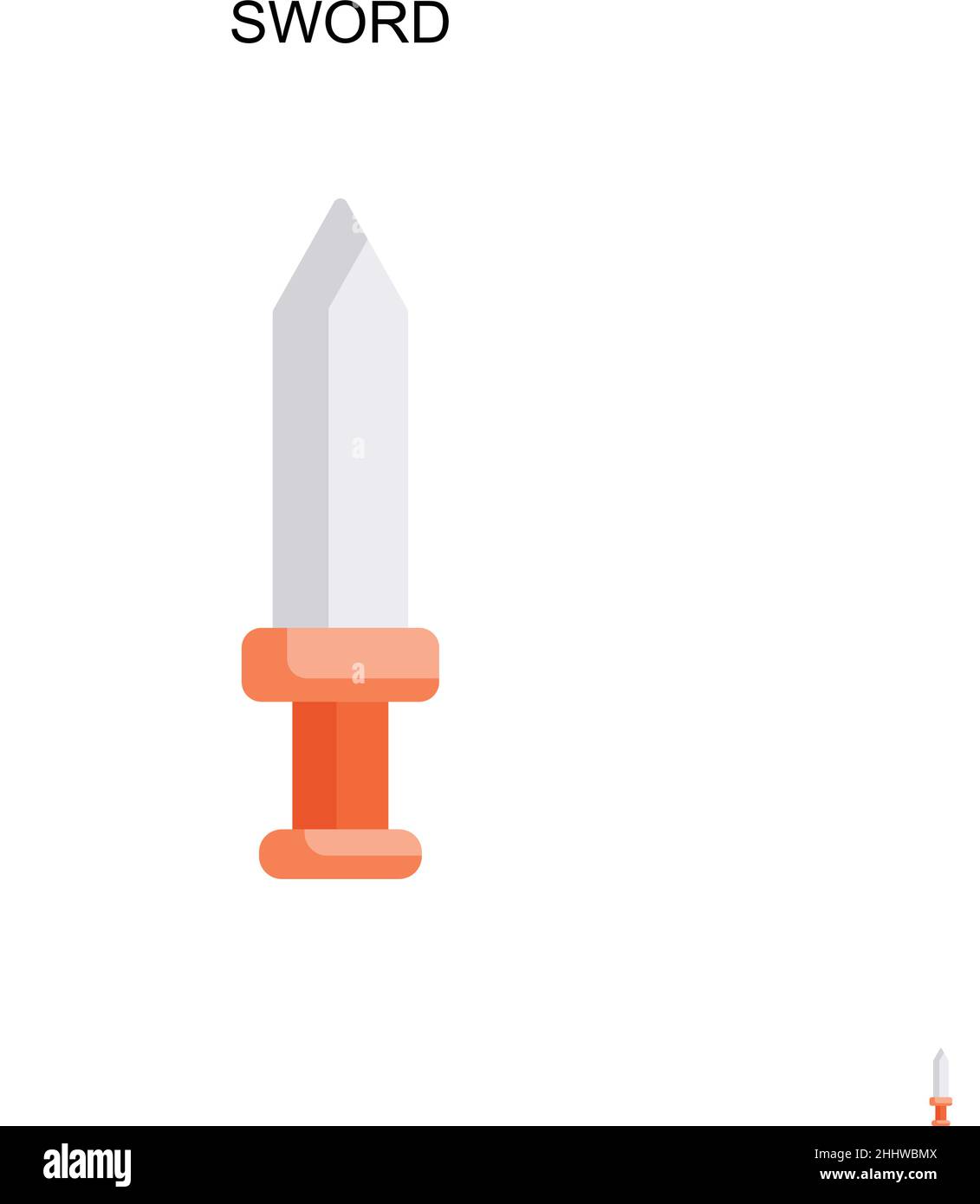 Sword Simple vector icon. Illustration symbol design template for web ...