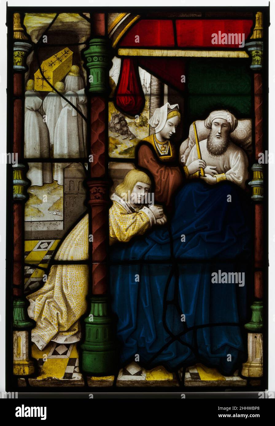 Glass Panel with Death Bed Scene early 16th century probably by Jan van ...