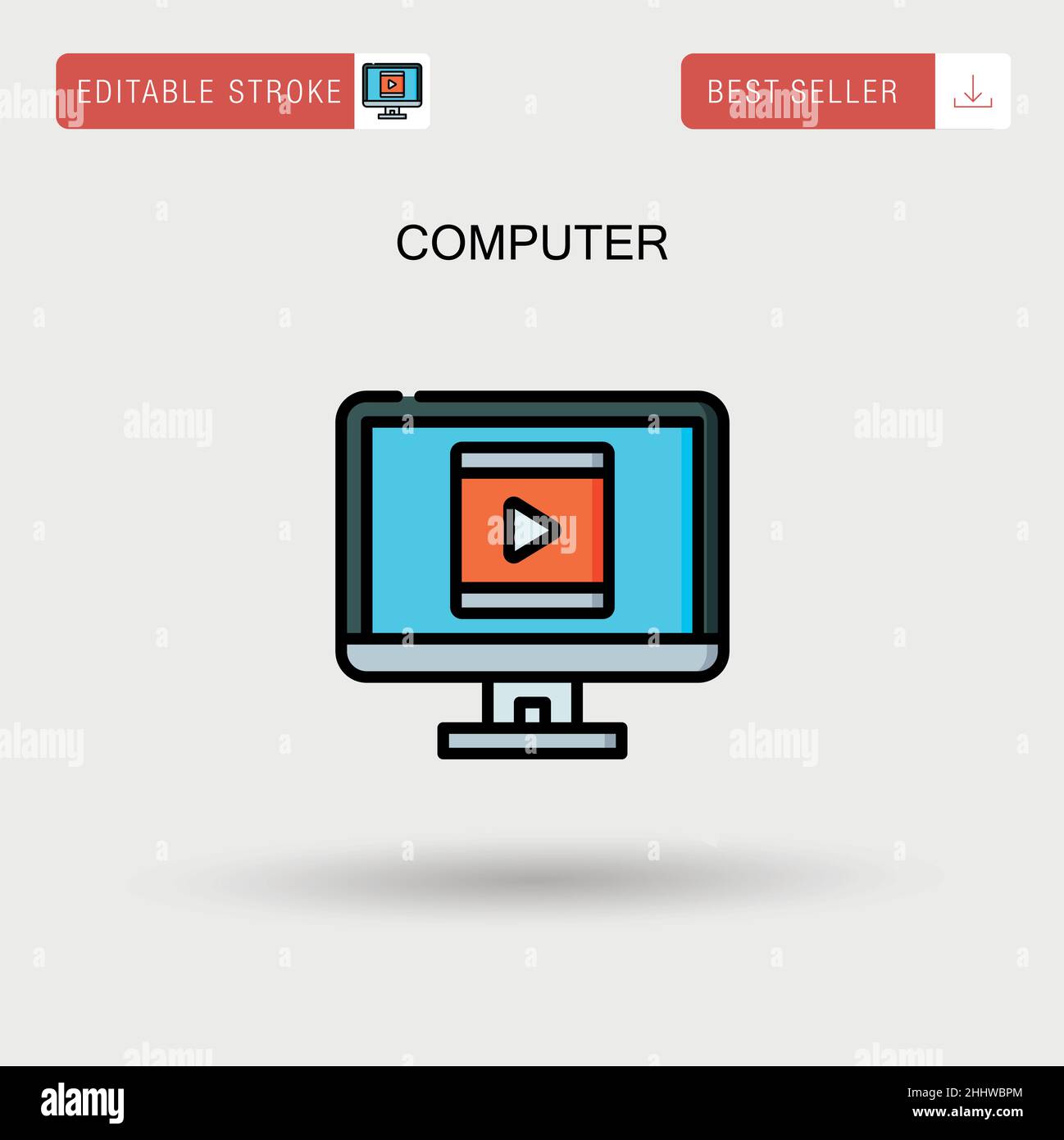 Woman computer home screen Stock Vector Images - Alamy