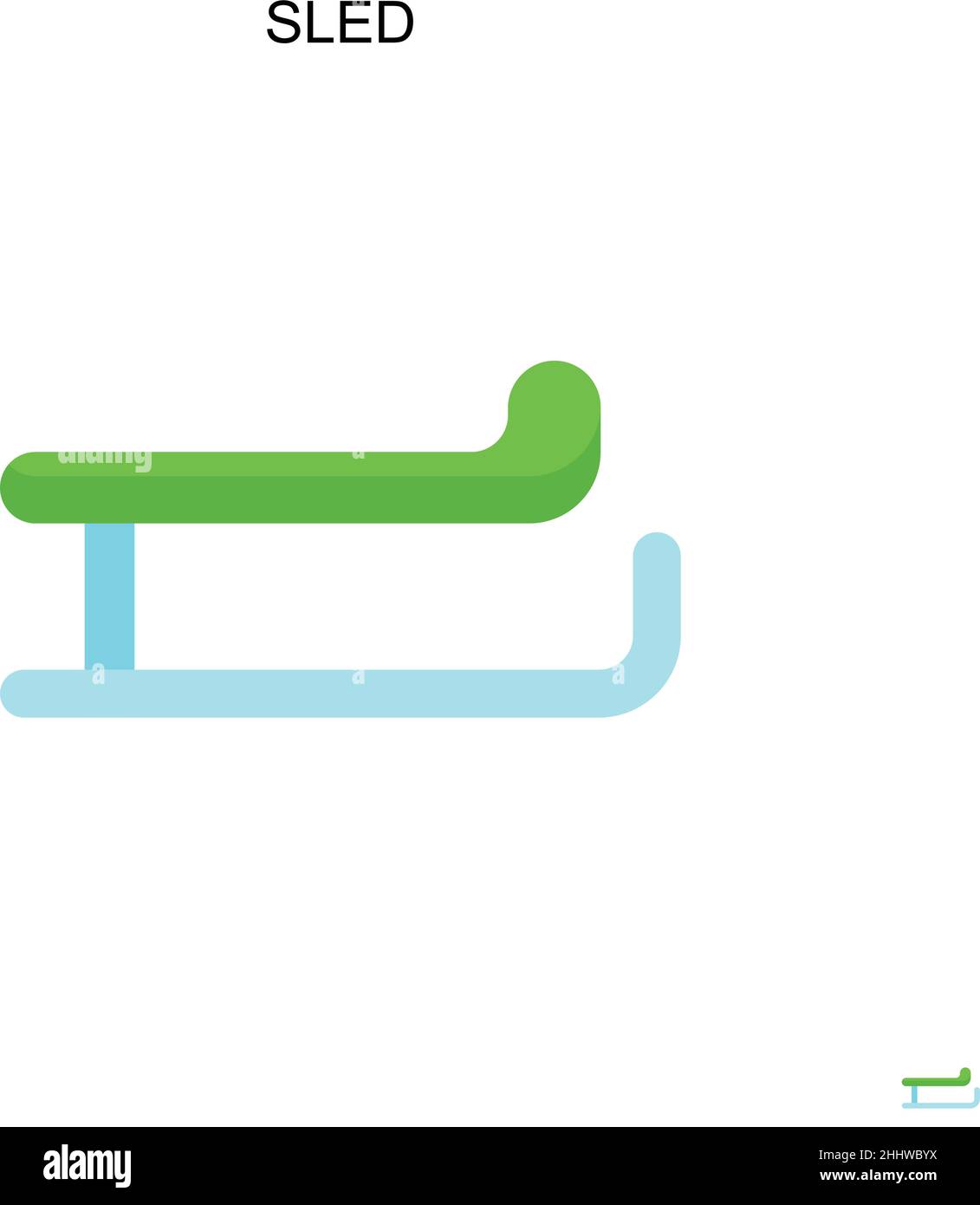 Sled Simple vector icon. Illustration symbol design template for web ...