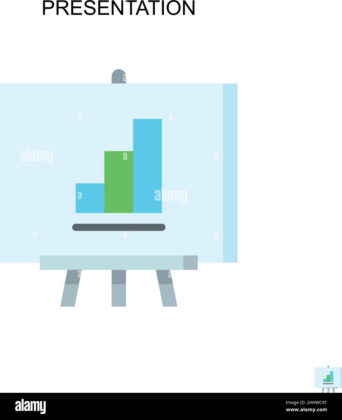 Presentation Simple vector icon. Illustration symbol design template ...