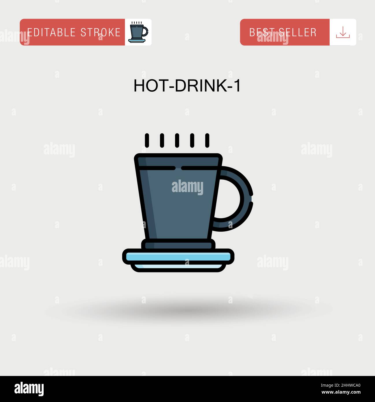 Hot-drink-1 Simple vector icon Stock Vector Image & Art - Alamy
