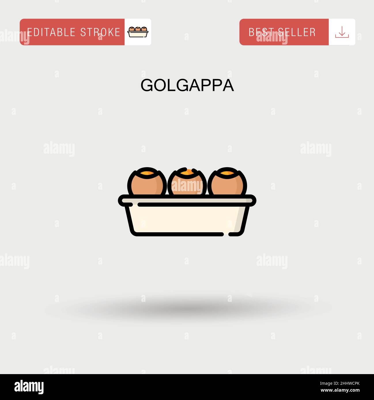 Golgappa Simple vector icon Stock Vector Image & Art - Alamy