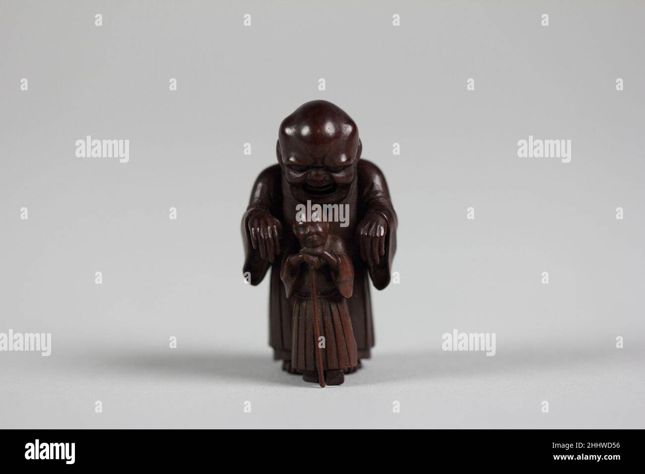 Netsuke of Ghost Trying in Vain to Frighten Blind Man 19th century ...