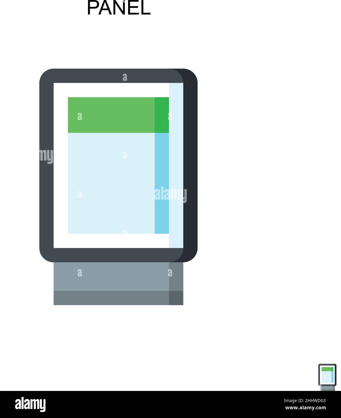 Panel Simple vector icon. Illustration symbol design template for web ...