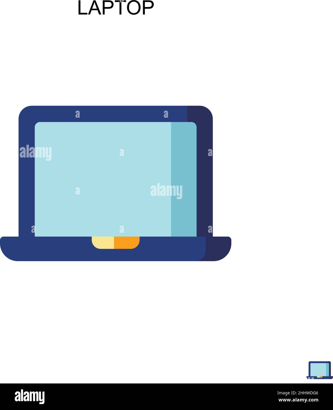 Laptop Simple vector icon. Illustration symbol design template for web ...