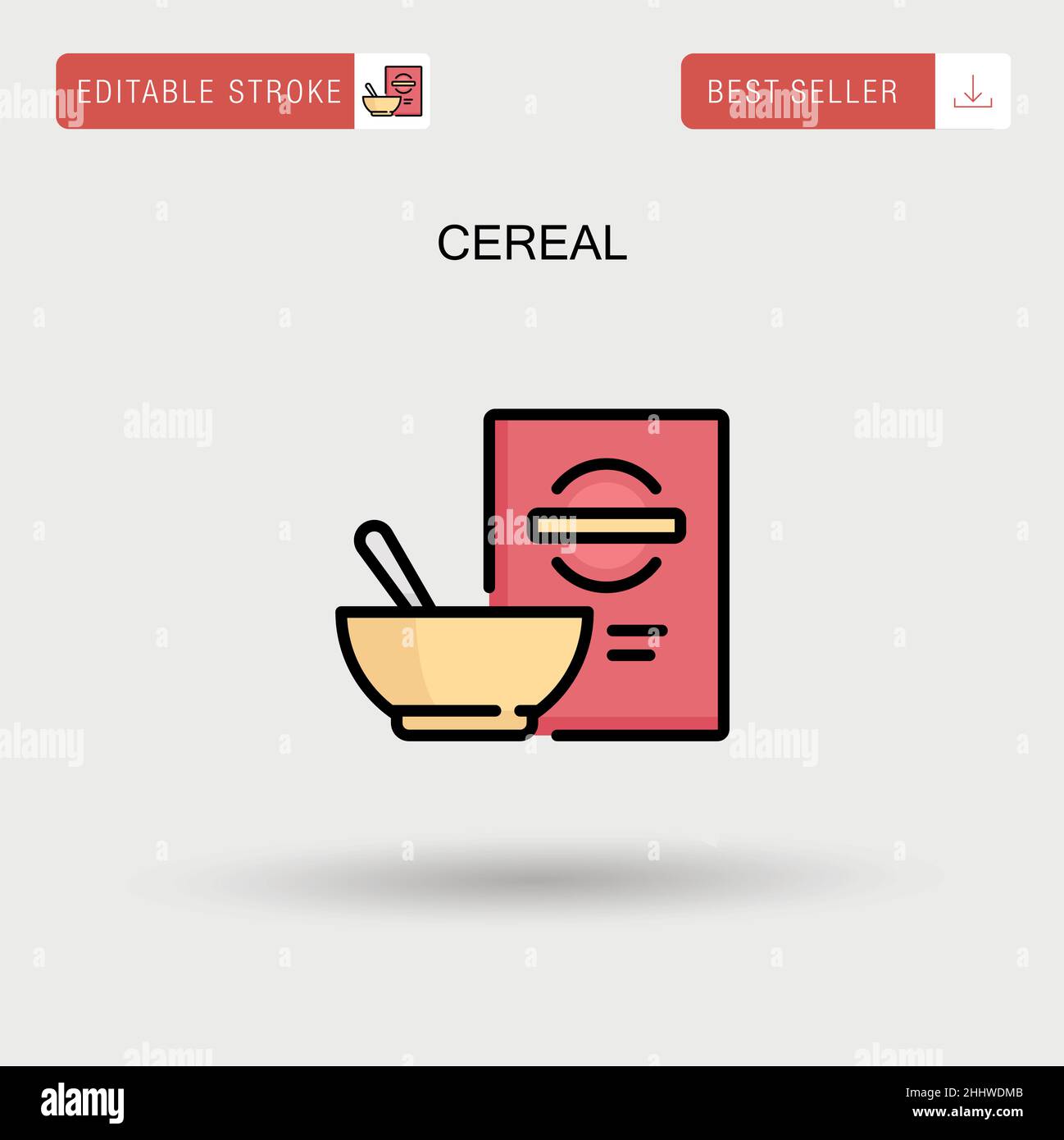 Cereal Simple vector icon Stock Vector Image & Art - Alamy