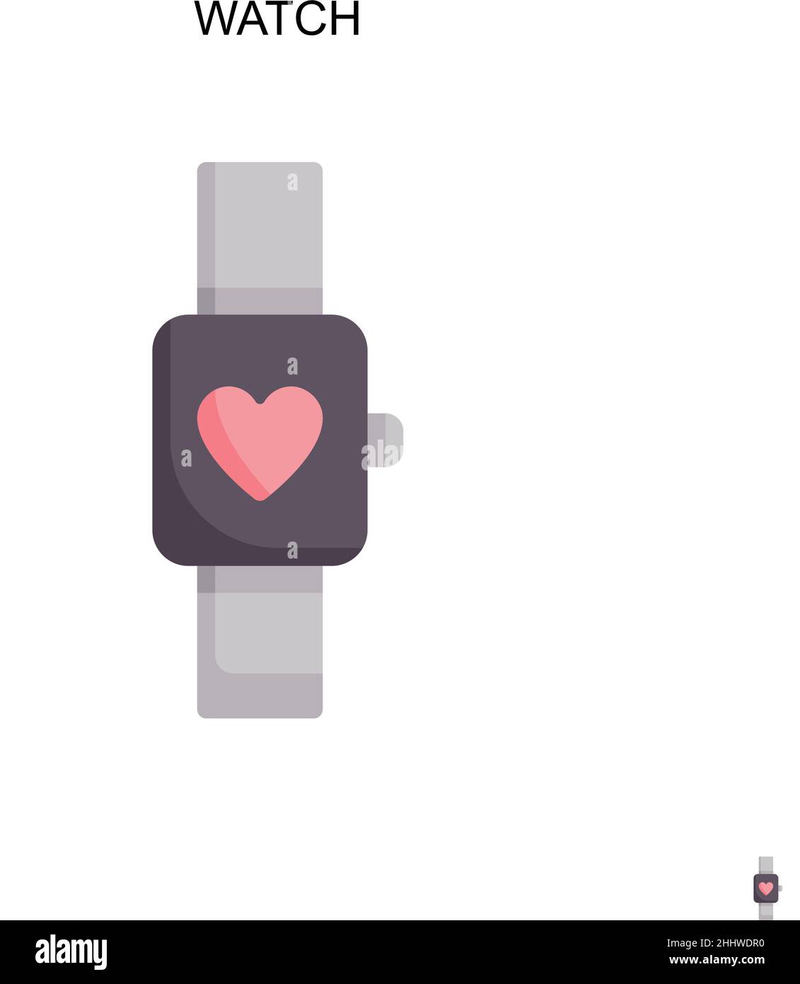 Watch Simple vector icon. Illustration symbol design template for web ...
