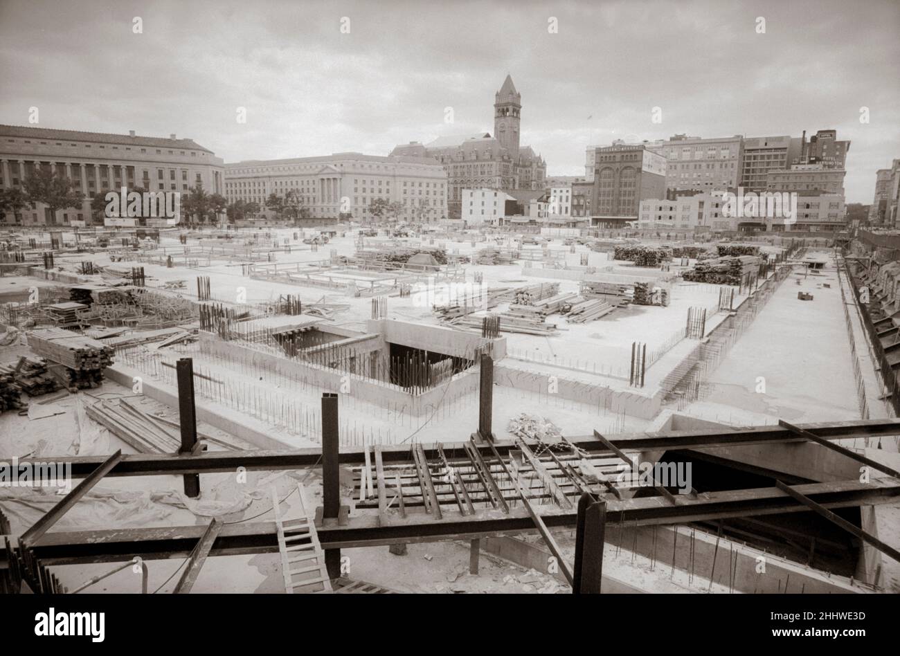New FBI building under construction - 1971 - Washington, DC Stock Photo ...