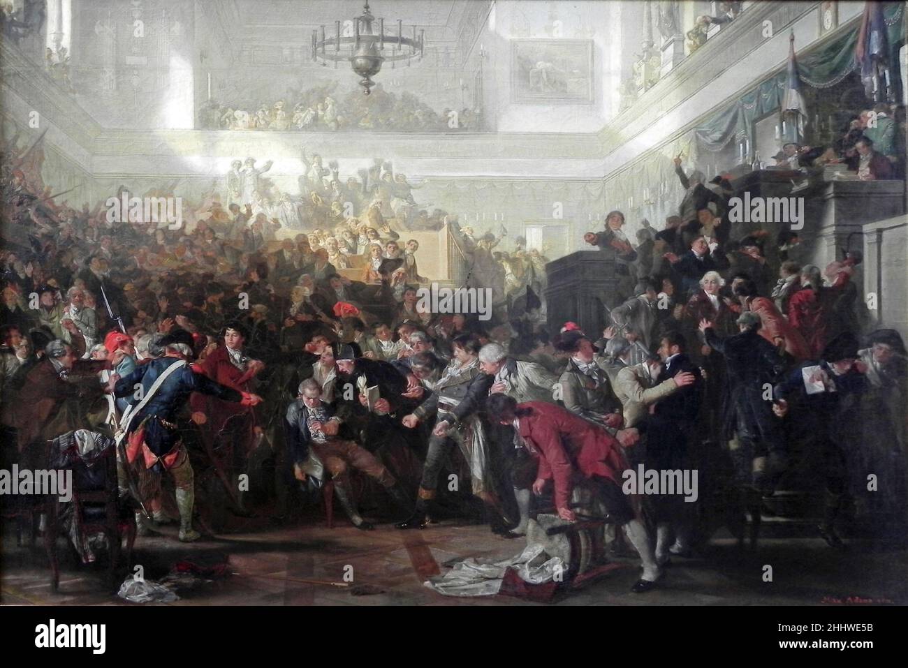The Fall of Robespierre painted by Charles Monnet Stock Photo - Alamy