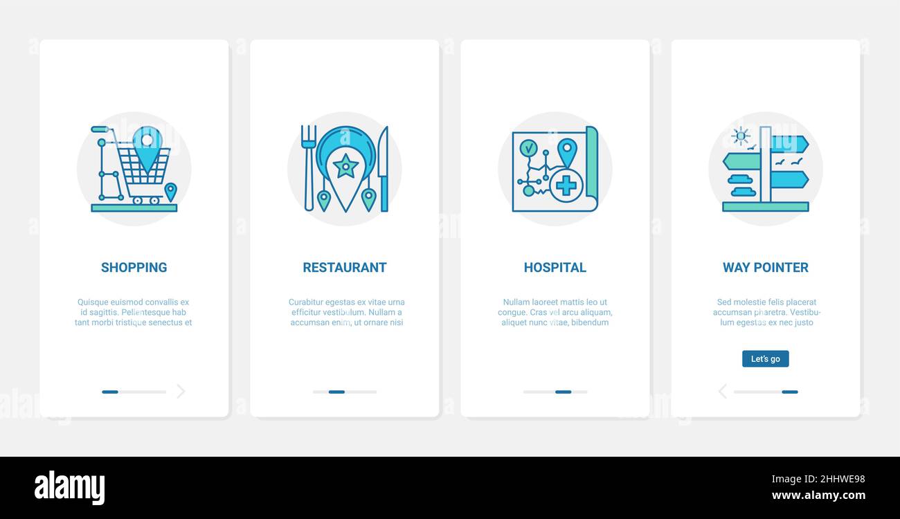 Gps navigation service technology vector illustration. UX, UI ...