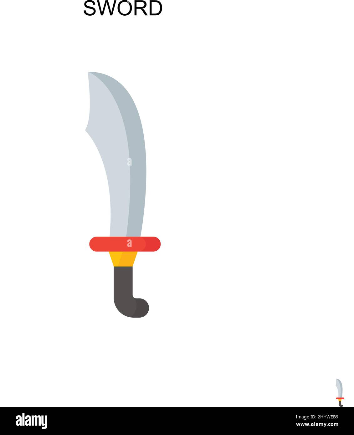 Sword Simple vector icon. Illustration symbol design template for web ...