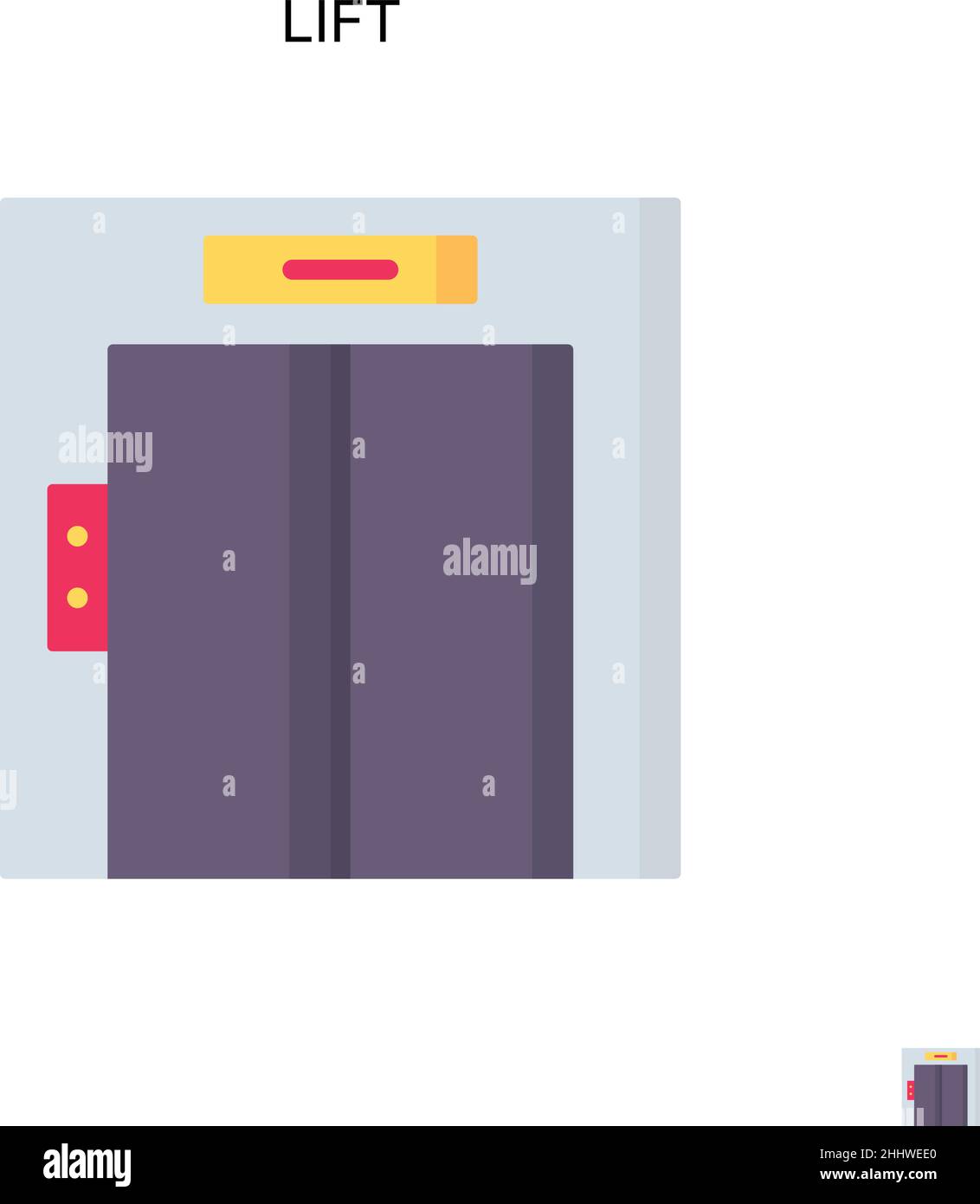 Lift Simple vector icon. Illustration symbol design template for web mobile UI element Stock ...