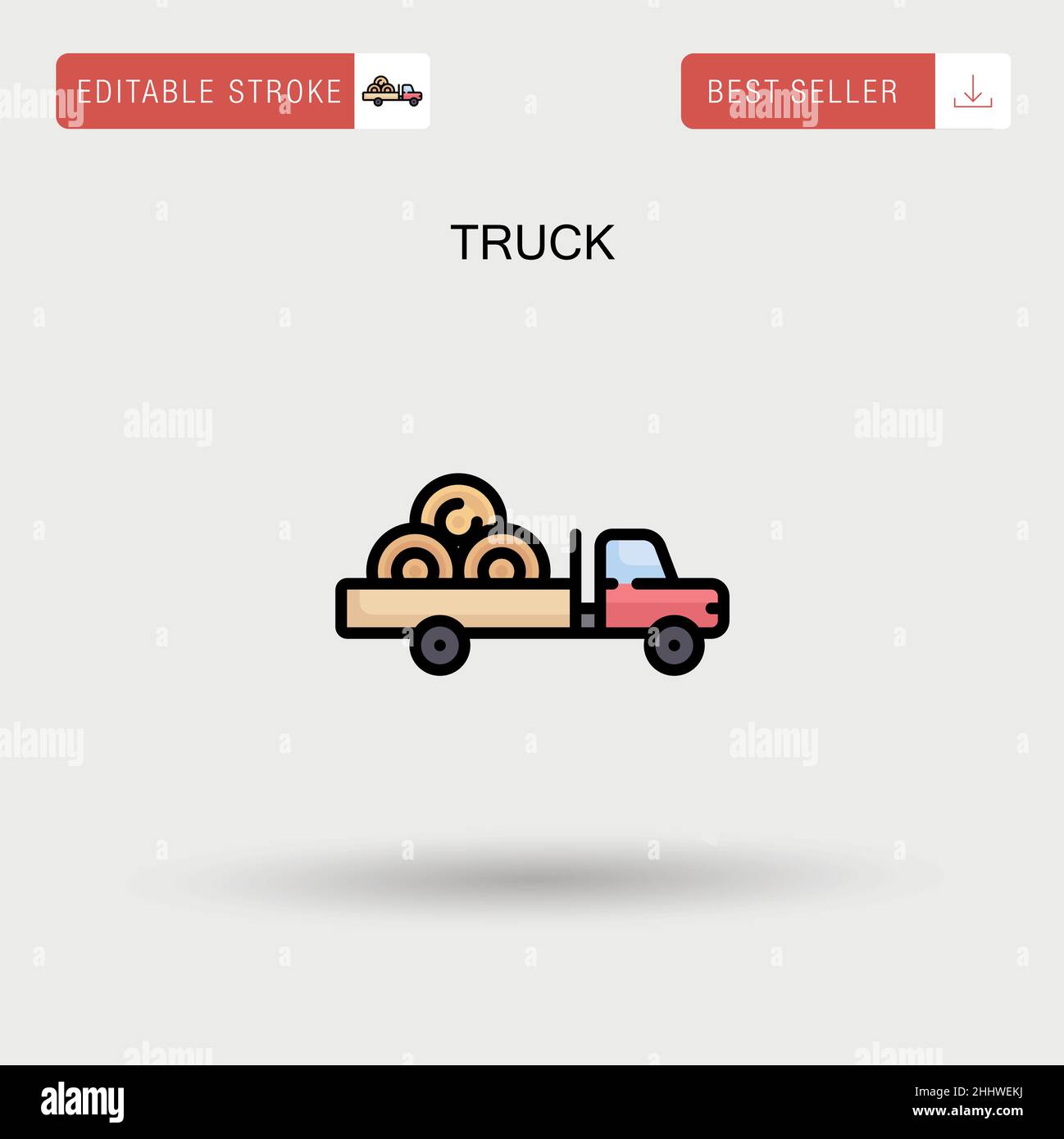 Truck Simple vector icon Stock Vector Image & Art - Alamy