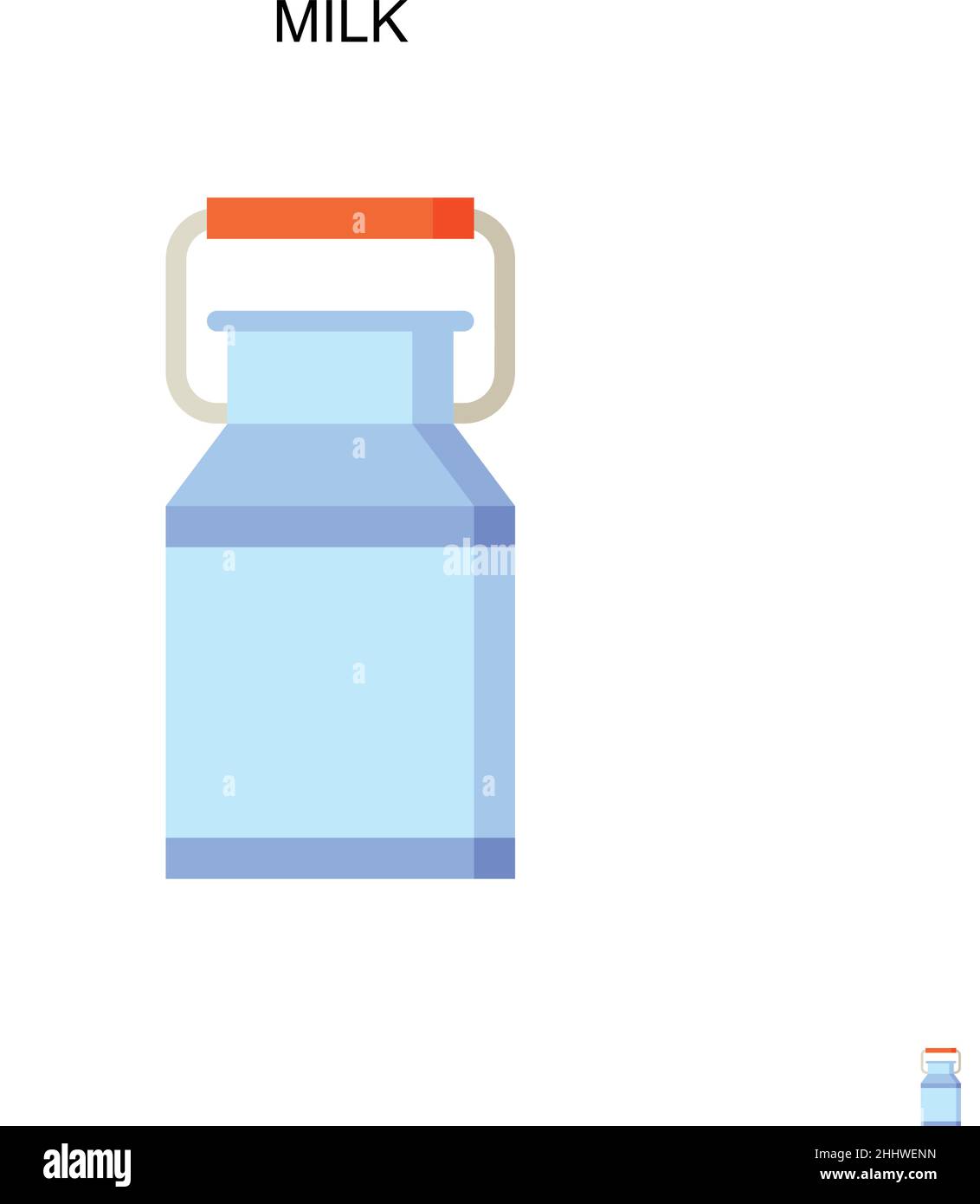 Milk Simple vector icon. Illustration symbol design template for web ...