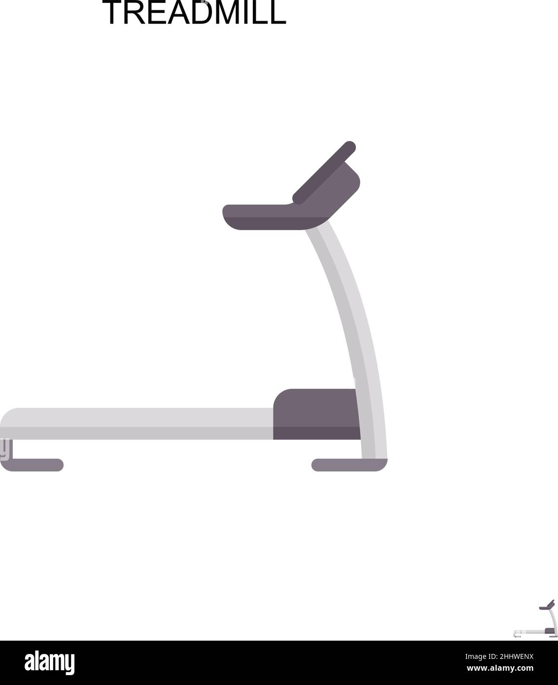 Treadmill Simple vector icon. Illustration symbol design template for ...
