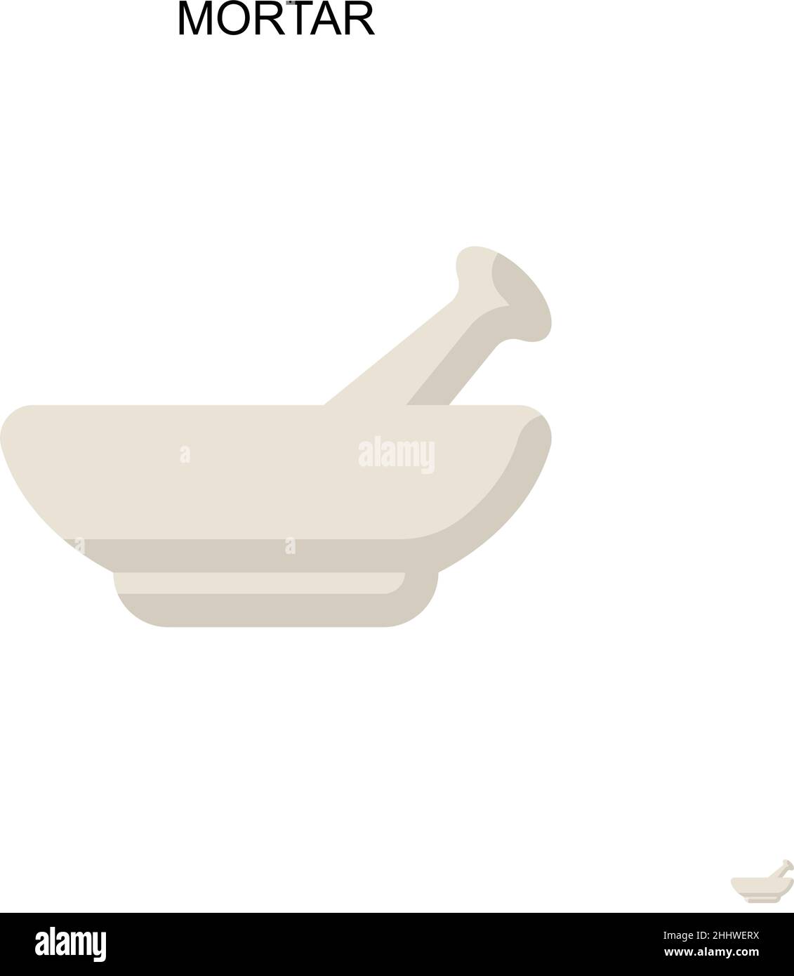 Mortar Simple vector icon. Illustration symbol design template for web mobile UI element Stock ...