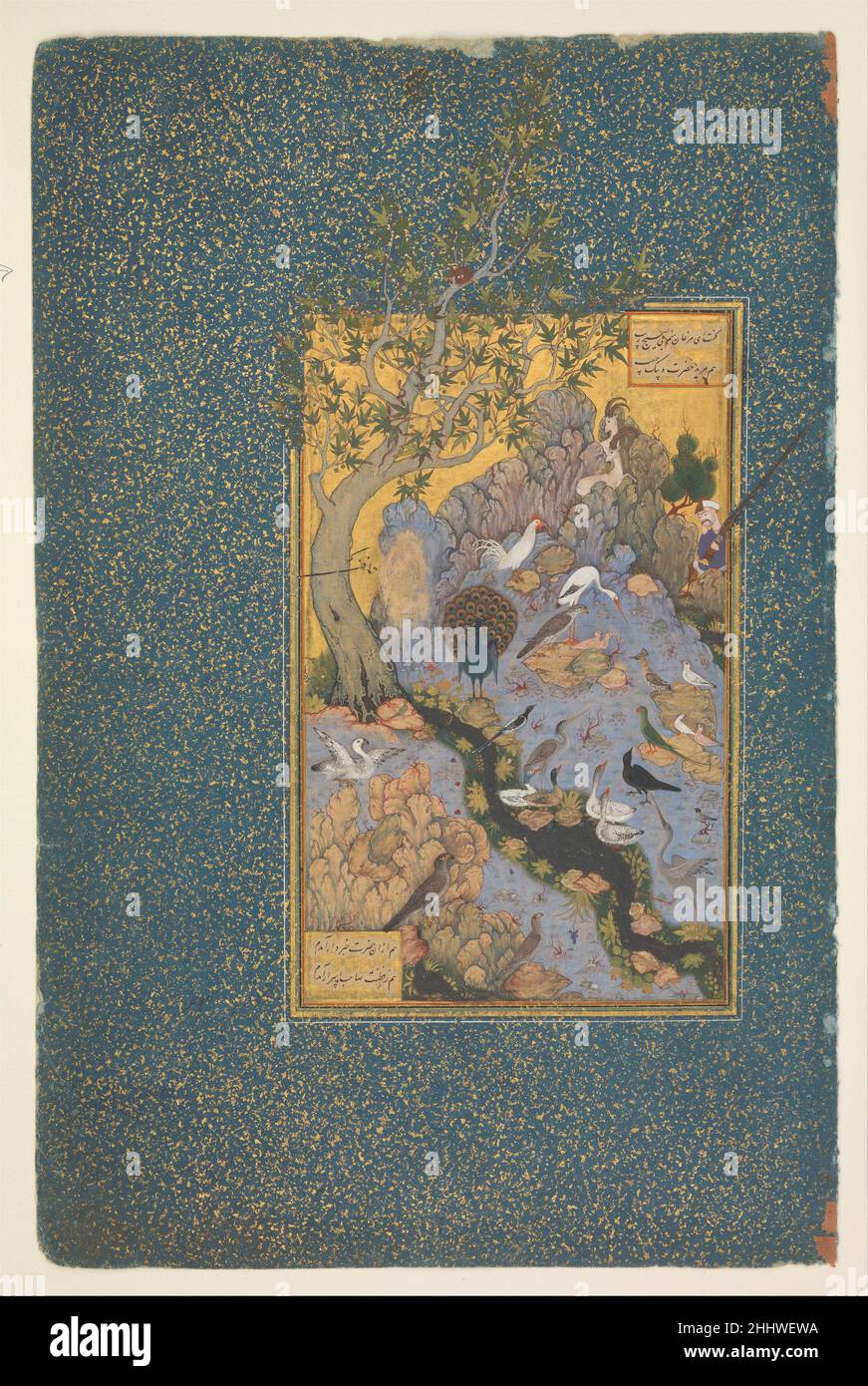 "The Concourse of the Birds", Folio 11r from a Mantiq al-tair (Language ...