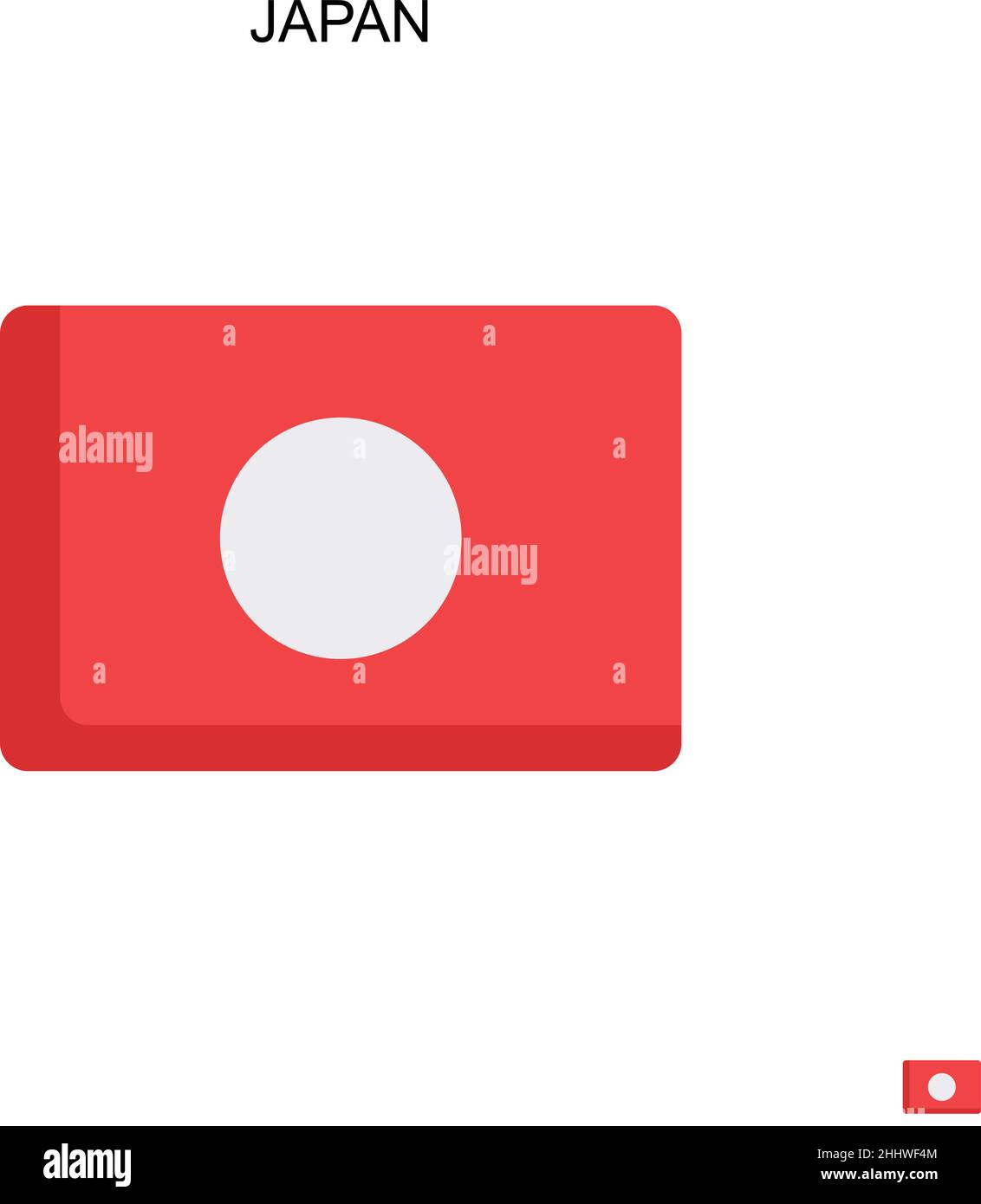 Japan Simple vector icon. Illustration symbol design template for web ...